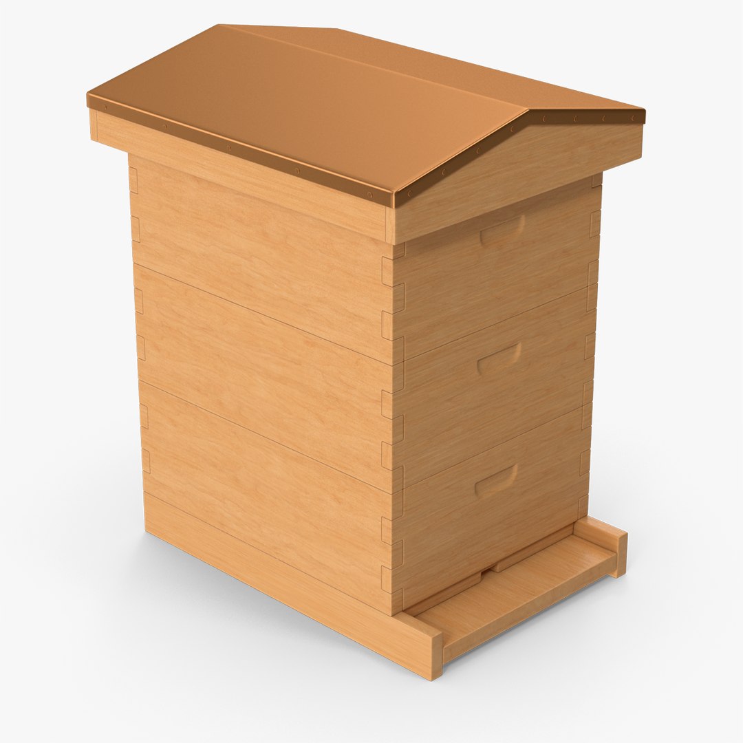 3D Wooden Bee Hive - TurboSquid 2065314