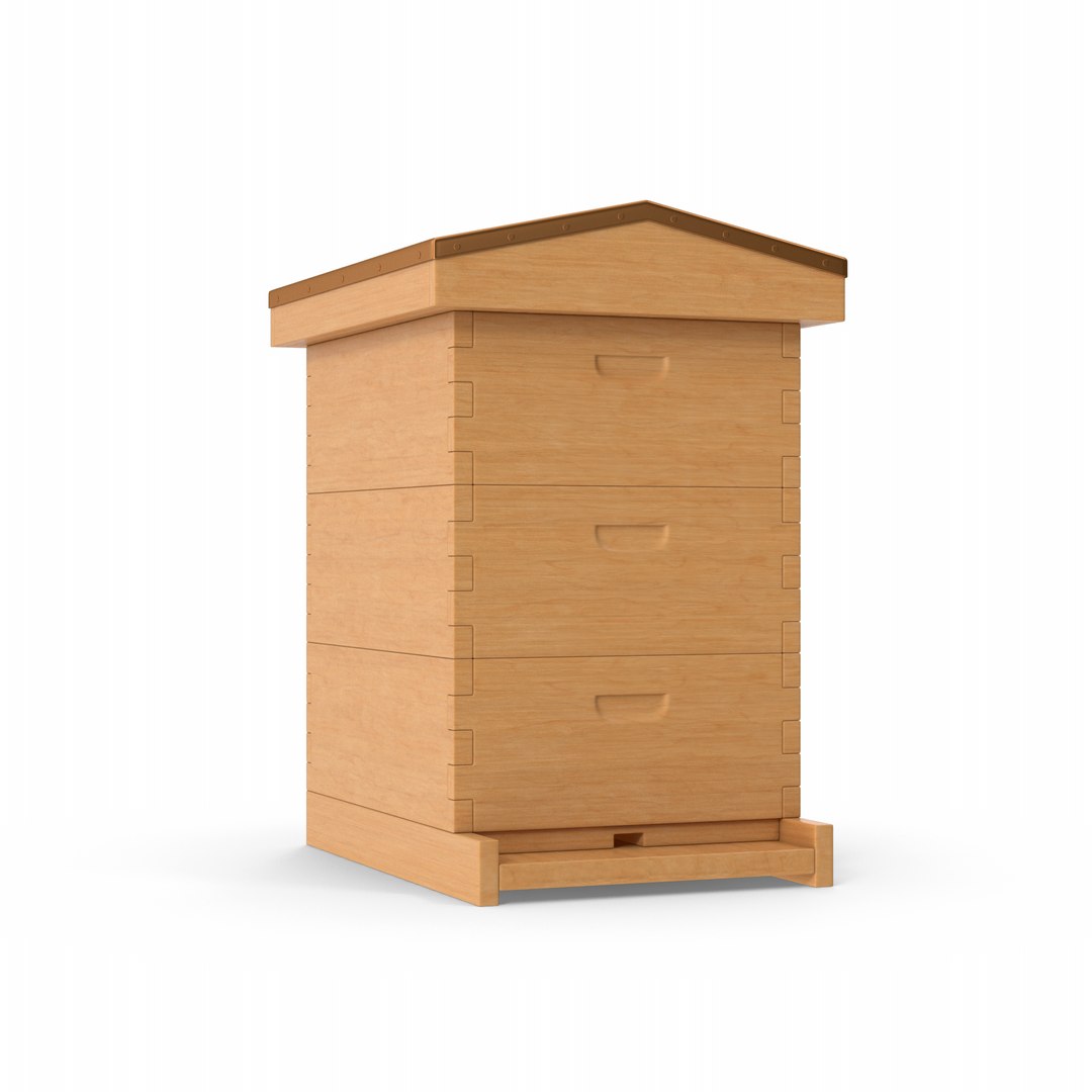 3D Wooden Bee Hive - TurboSquid 2065314
