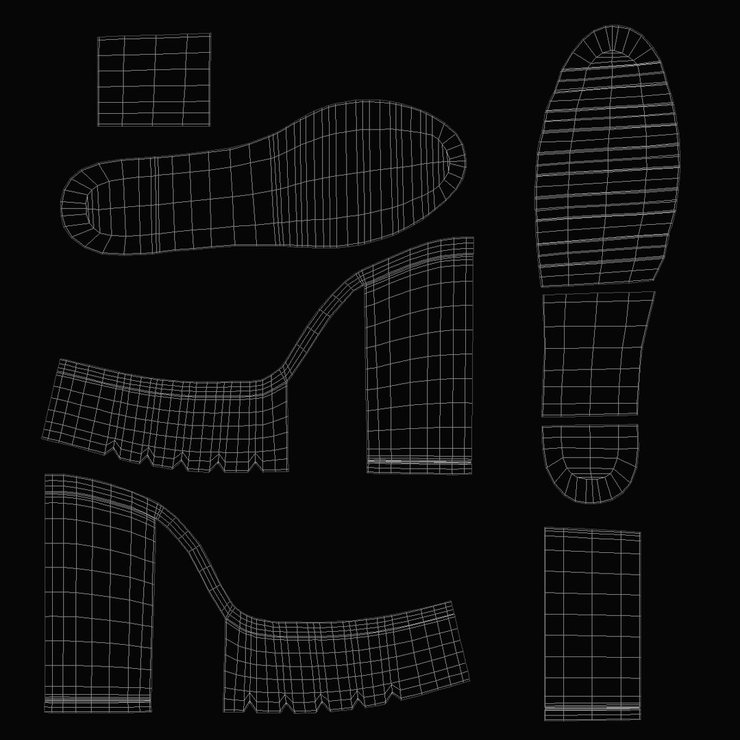 3D Female Platform Shoes - TurboSquid 1585323