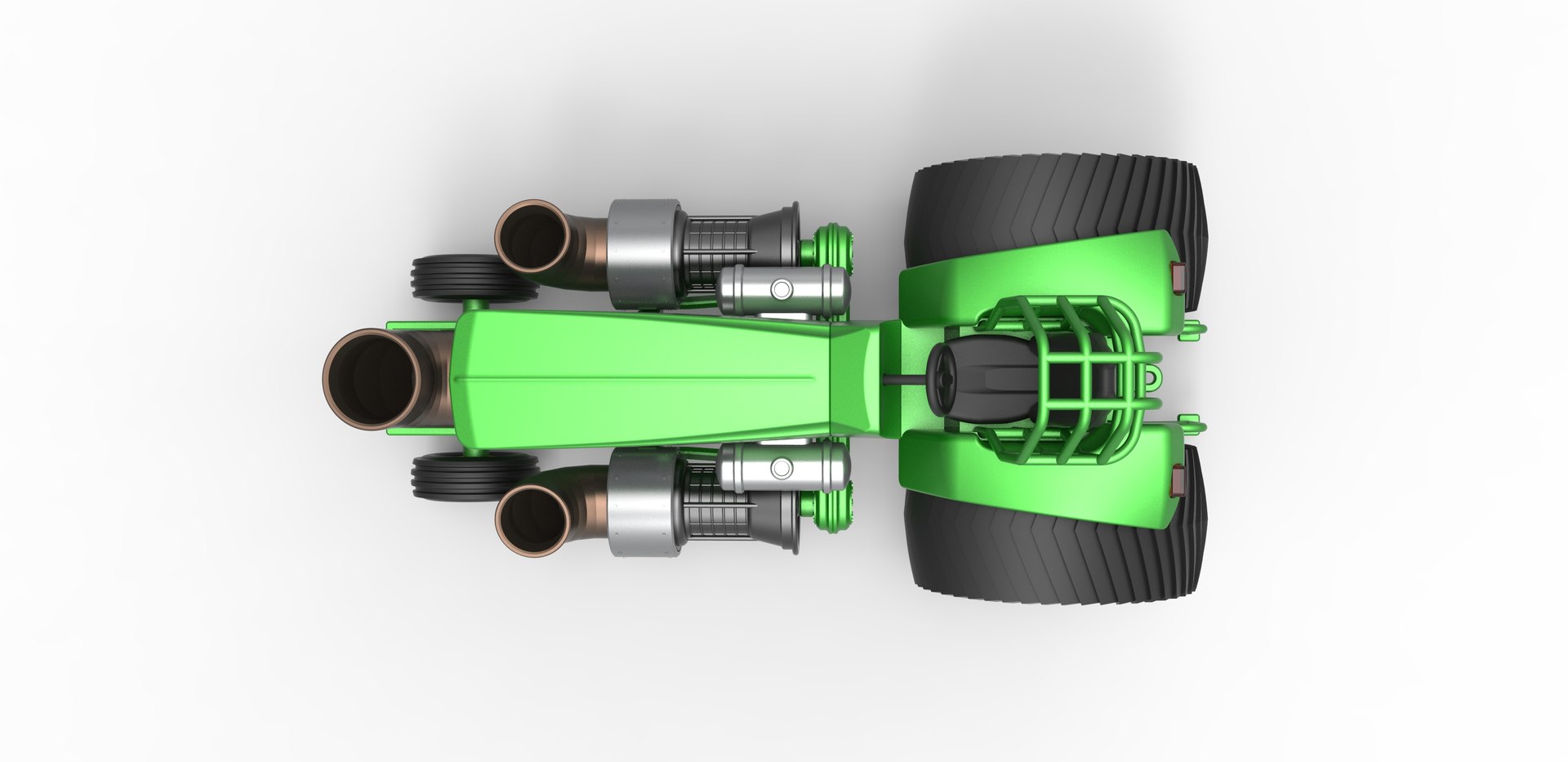 Diecast Pulling Tractor With 3 Jet Engines Scale 1 To 25 3D Model ...