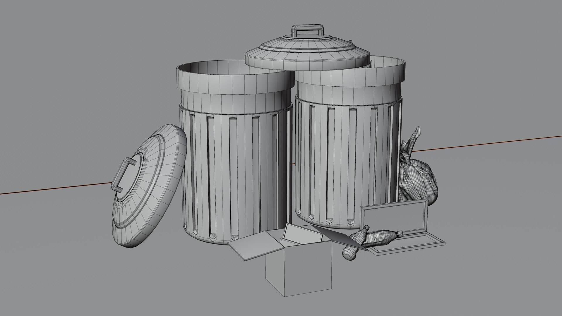 3D garbage can - TurboSquid 1826730