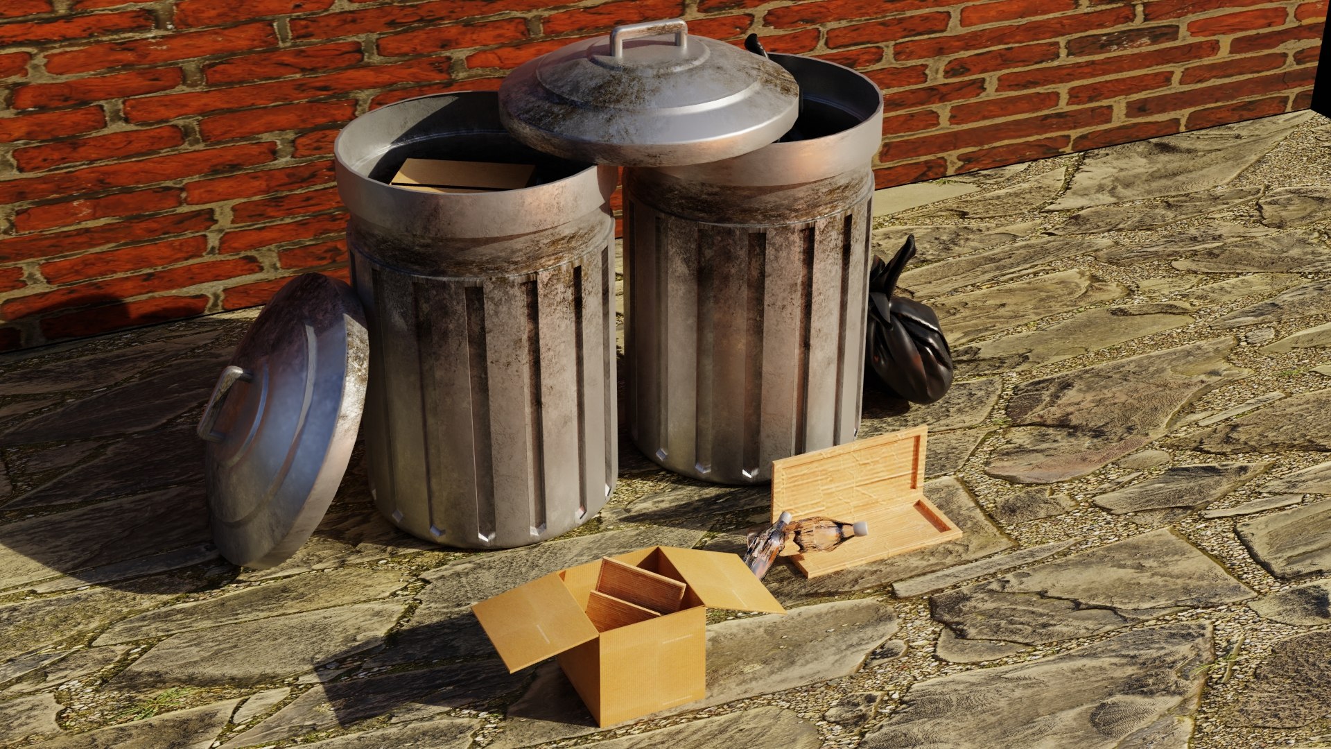 3D garbage can - TurboSquid 1826730