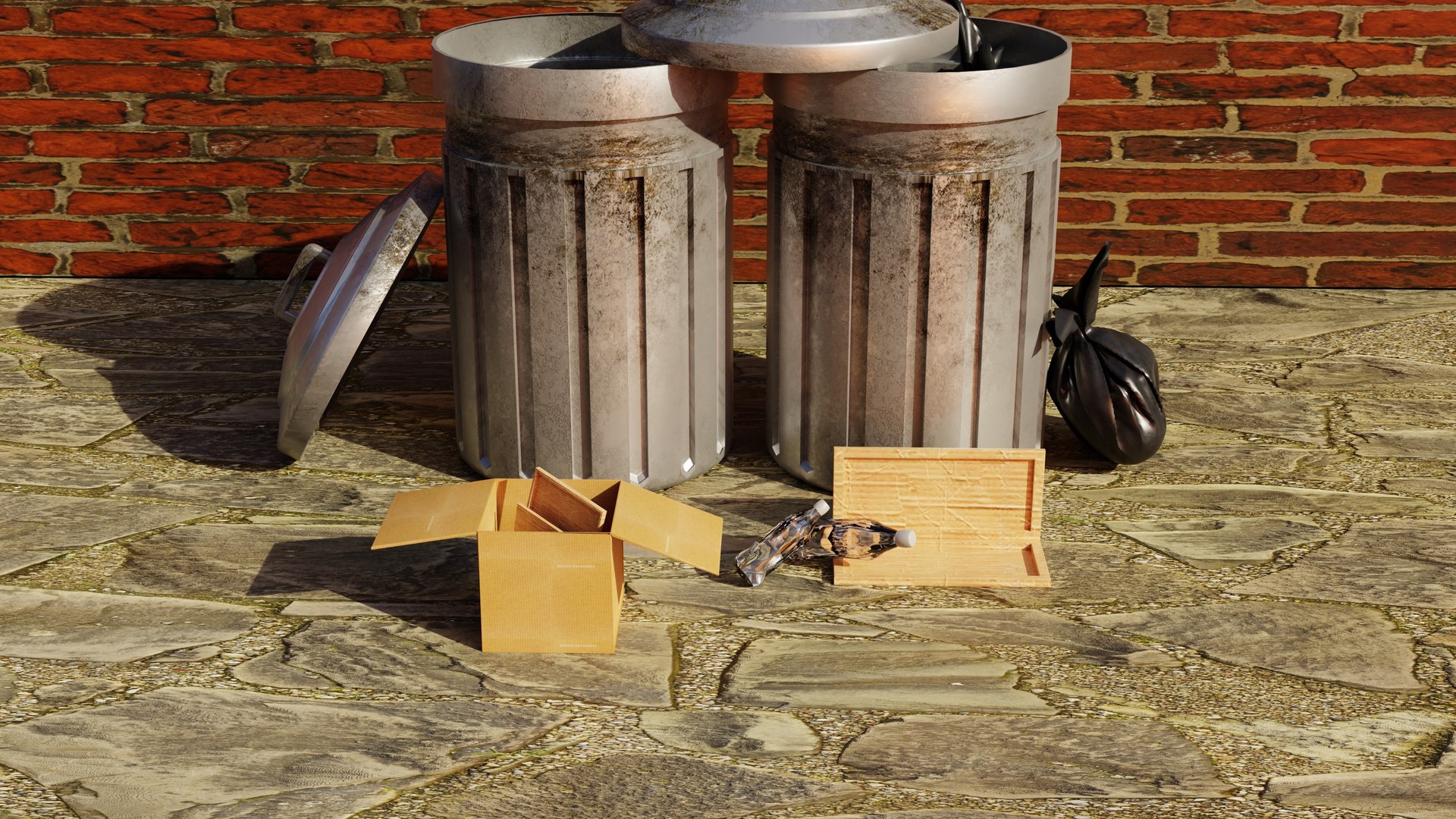 3D garbage can - TurboSquid 1826730