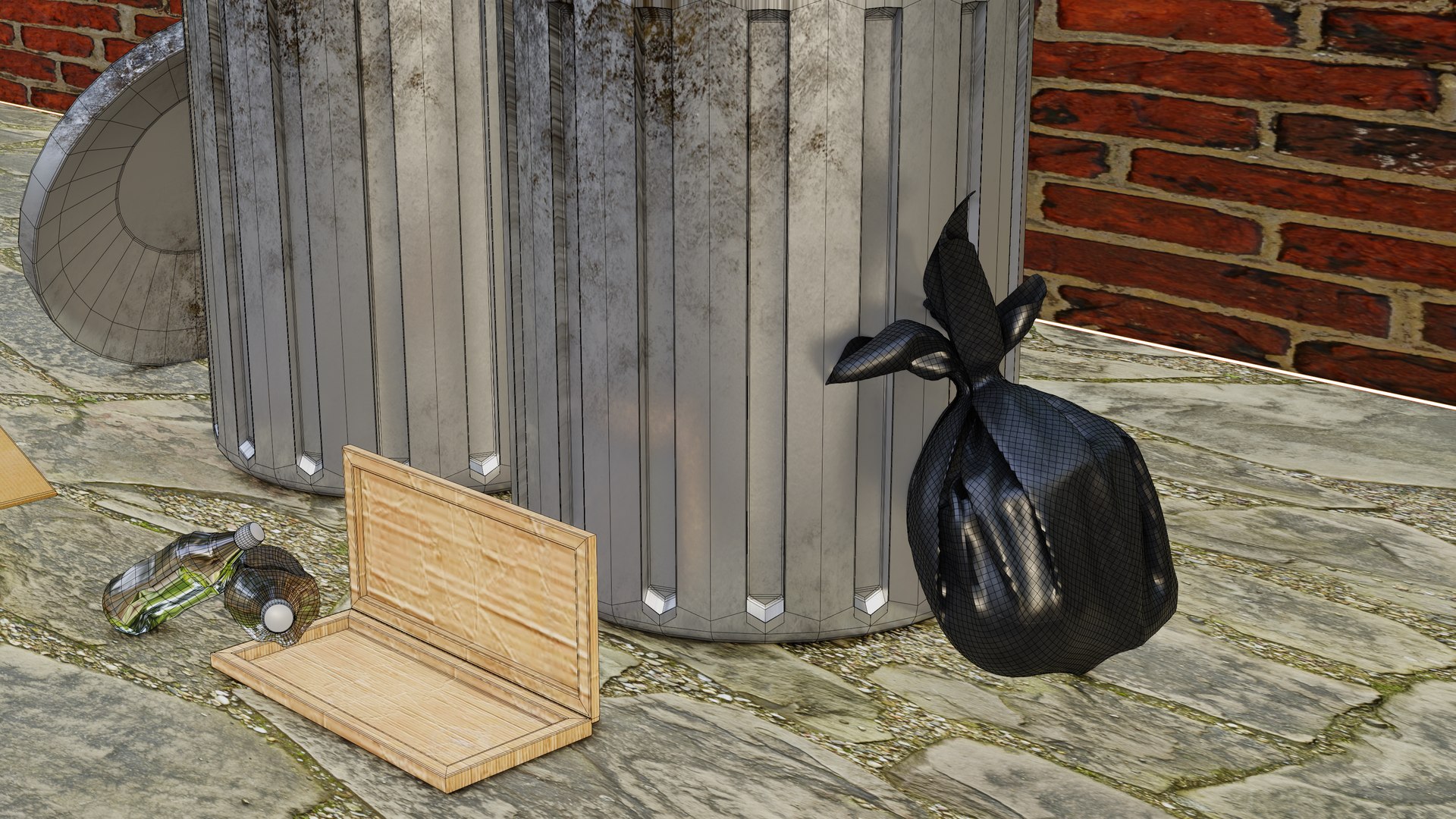 3D garbage can - TurboSquid 1826730