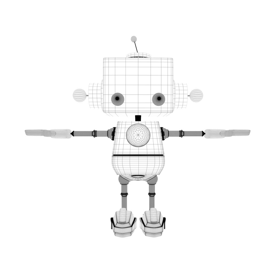 Cute robot 3D model - TurboSquid 1340227