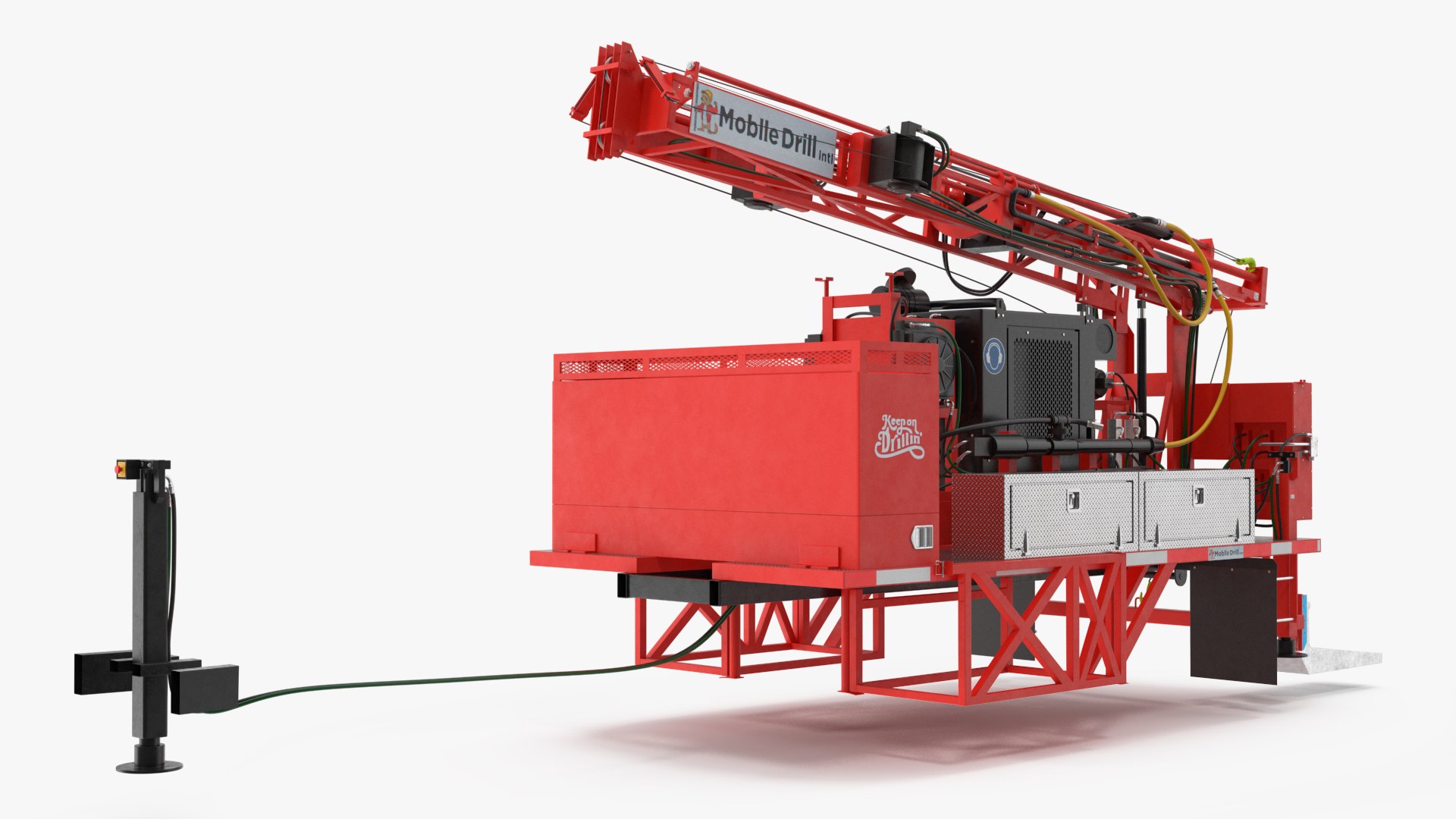 Mobile Drilling Rig Red Rigged Model - TurboSquid 2310824
