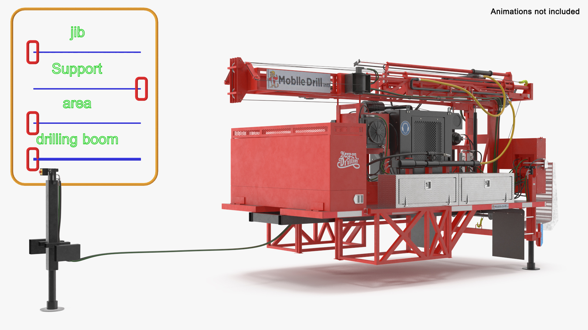Mobile Drilling Rig Red Rigged Model - TurboSquid 2310824