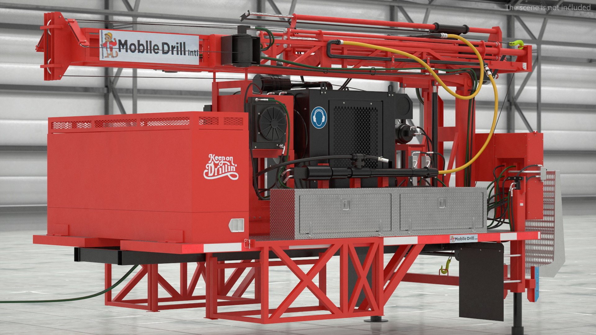 Mobile Drilling Rig Red Rigged Model - TurboSquid 2310824