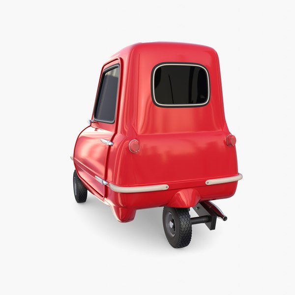 Peel P50 Red with chassis 3D - TurboSquid 1781481