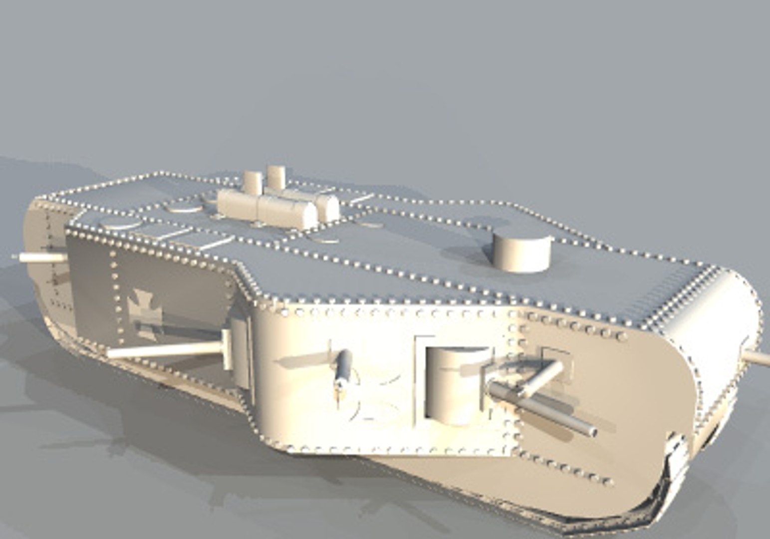 3ds Max Tank Prototype Ww1