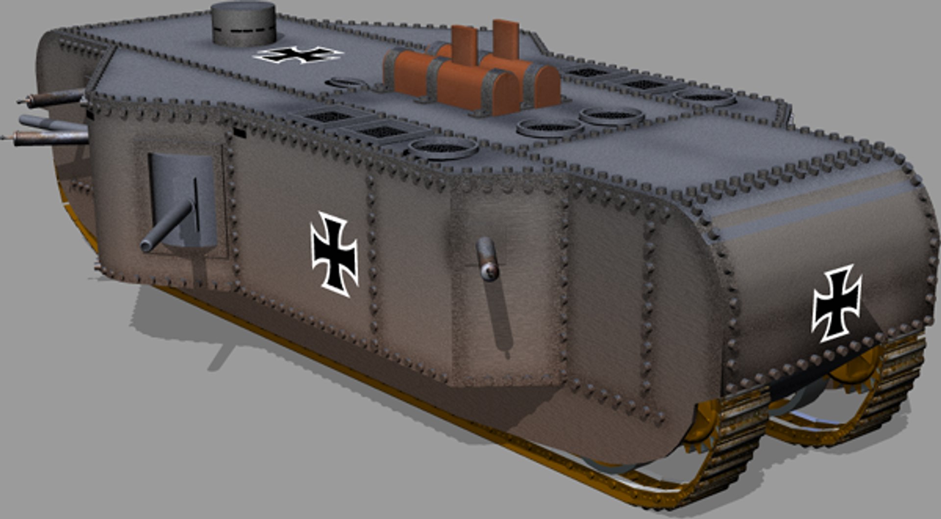 3ds Max Tank Prototype Ww1