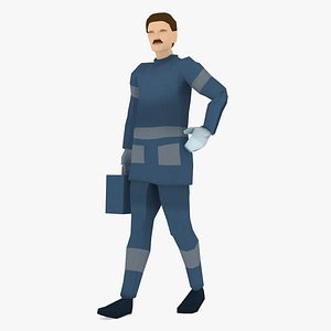 Rigged And Low Poly Paramedic 3D Models For Download | TurboSquid