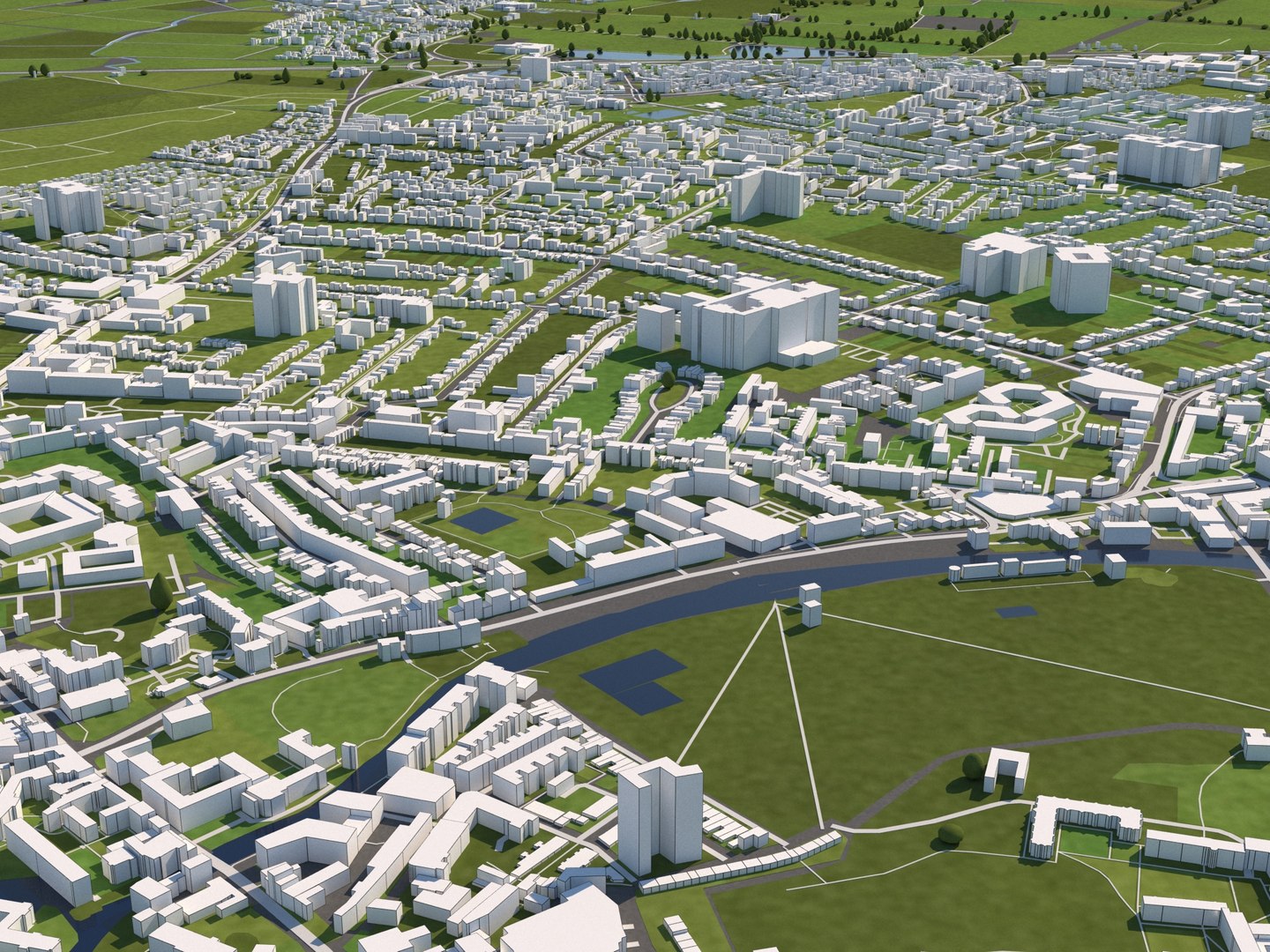 Buildings houses maps 3D model - TurboSquid 1553265