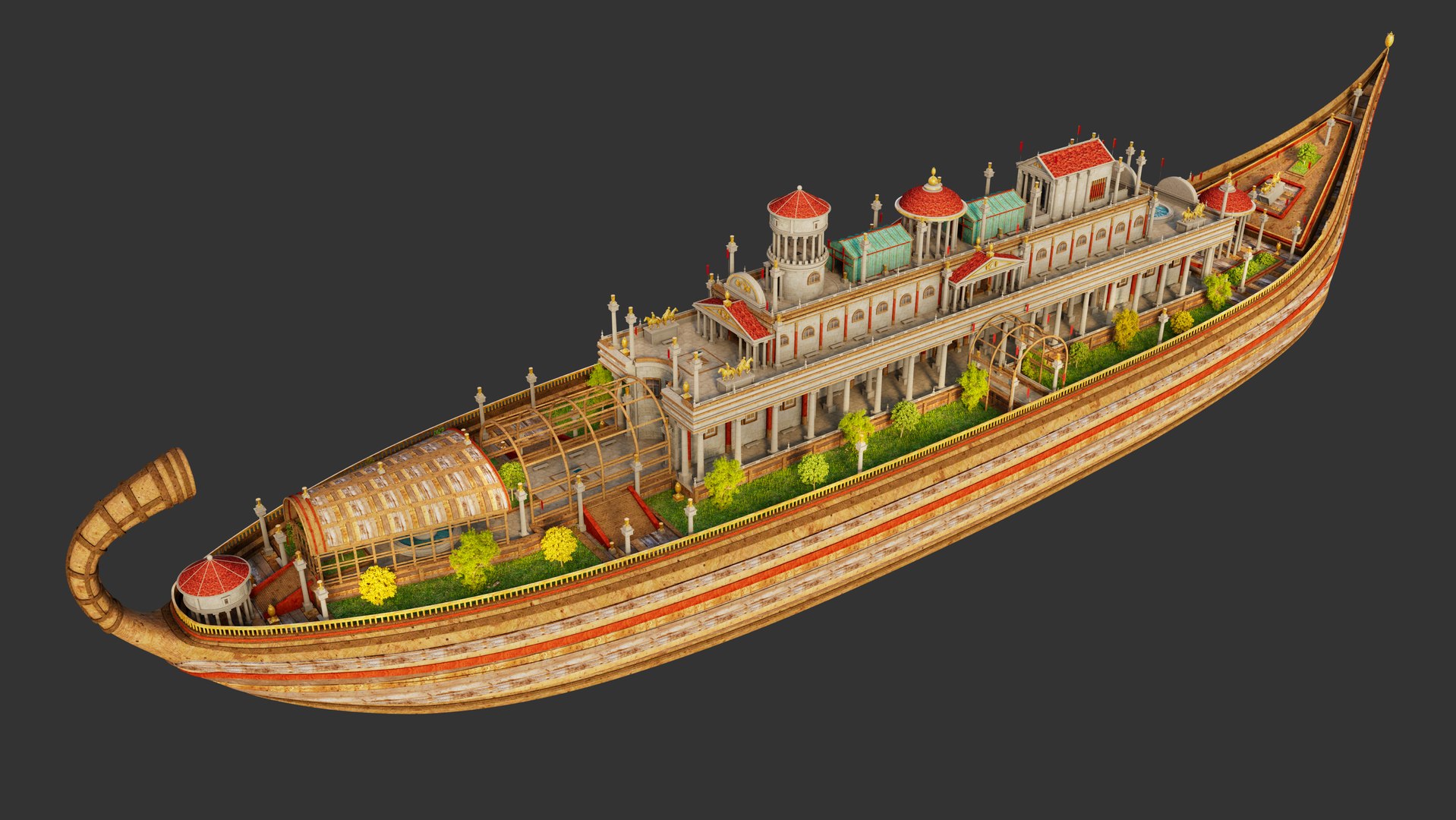 Caligula Roman Ship 3D Model - TurboSquid 2353247