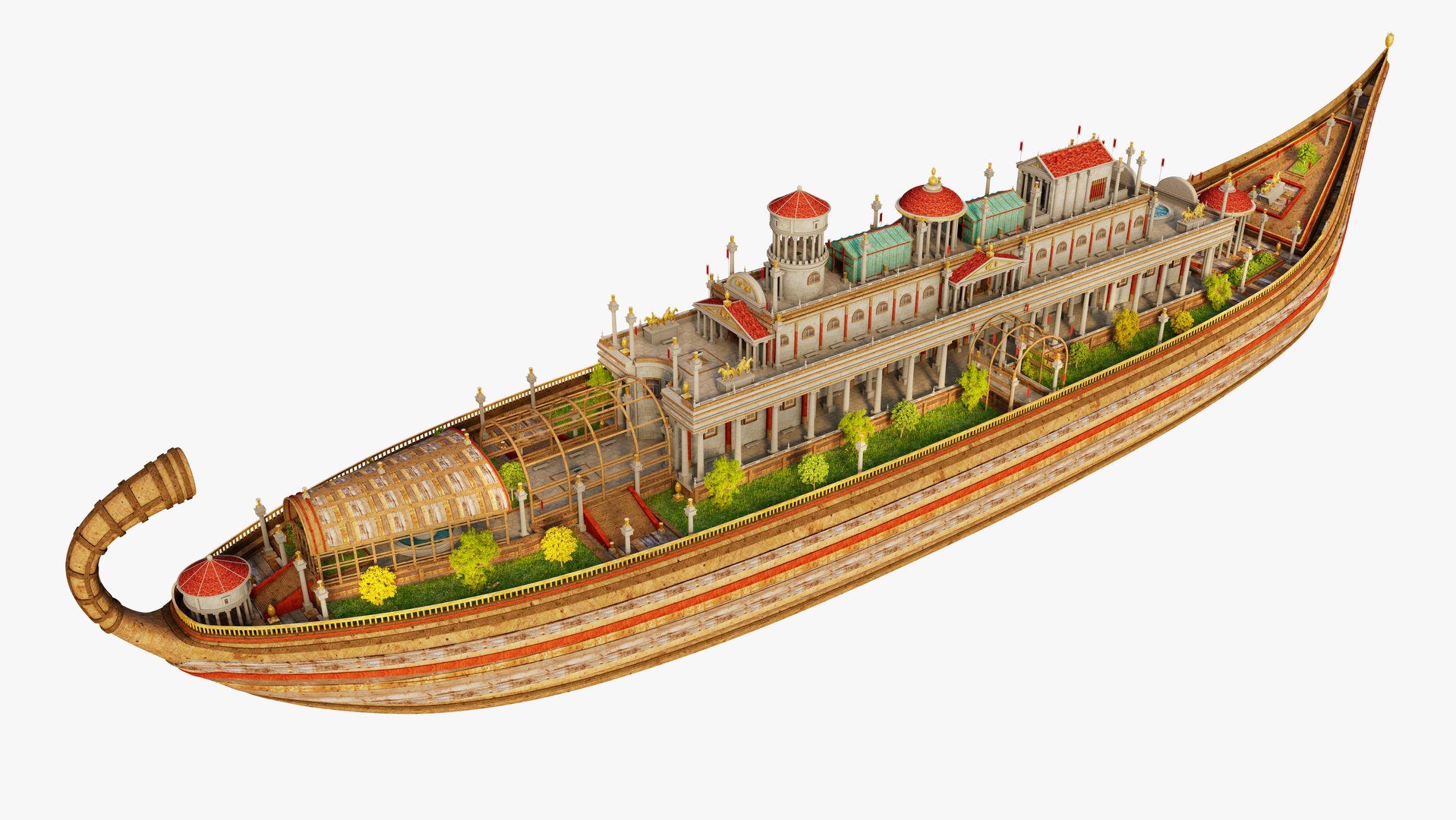 Caligula Roman Ship 3D Model - TurboSquid 2353247