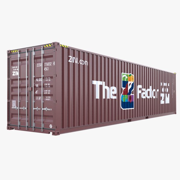 modelo 3d Contenedor de 40 pies con puertas interiores y aparejadas ...