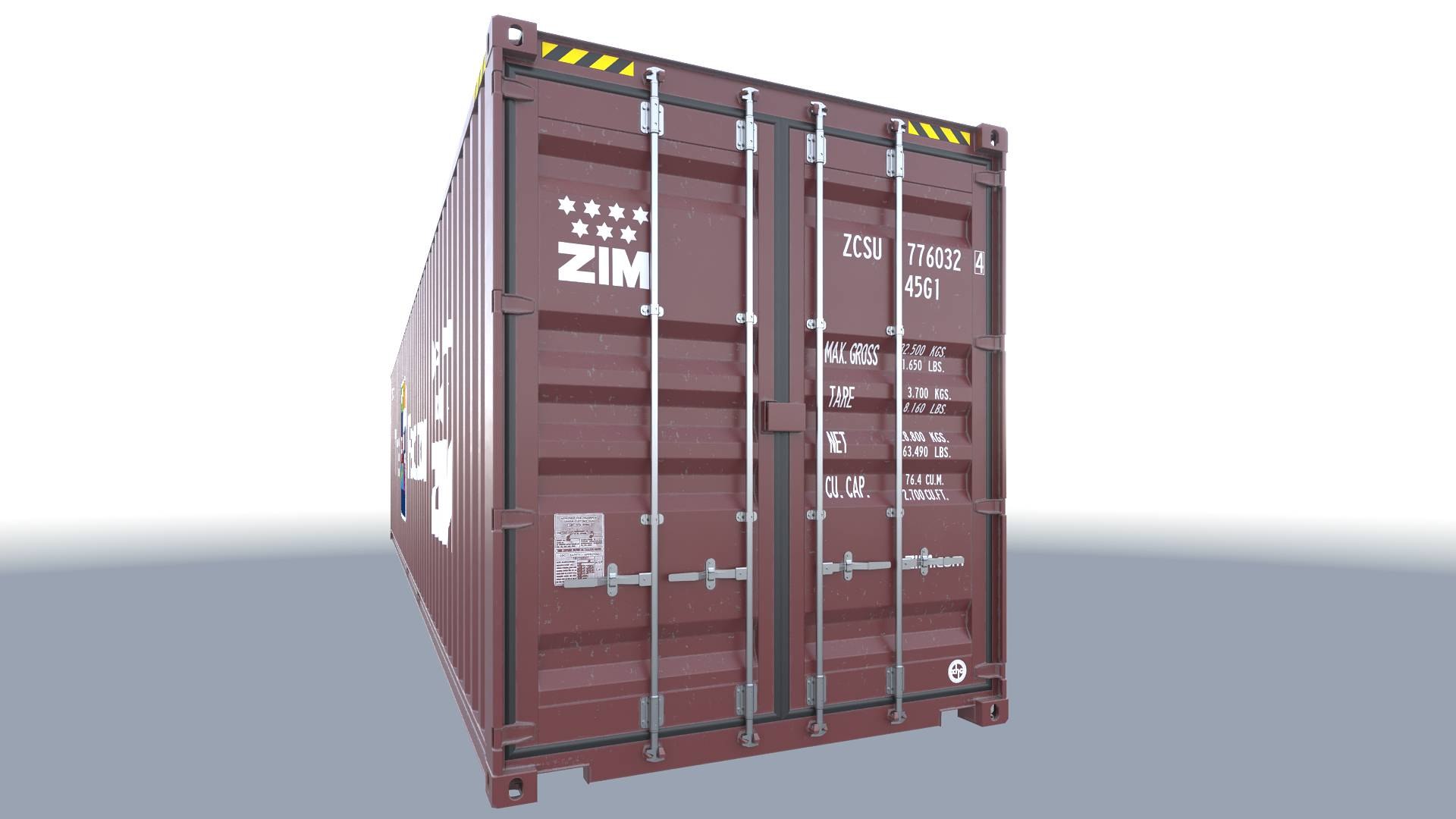 40 Ft Container With Interior And Rigged Doors 3D Model - TurboSquid ...