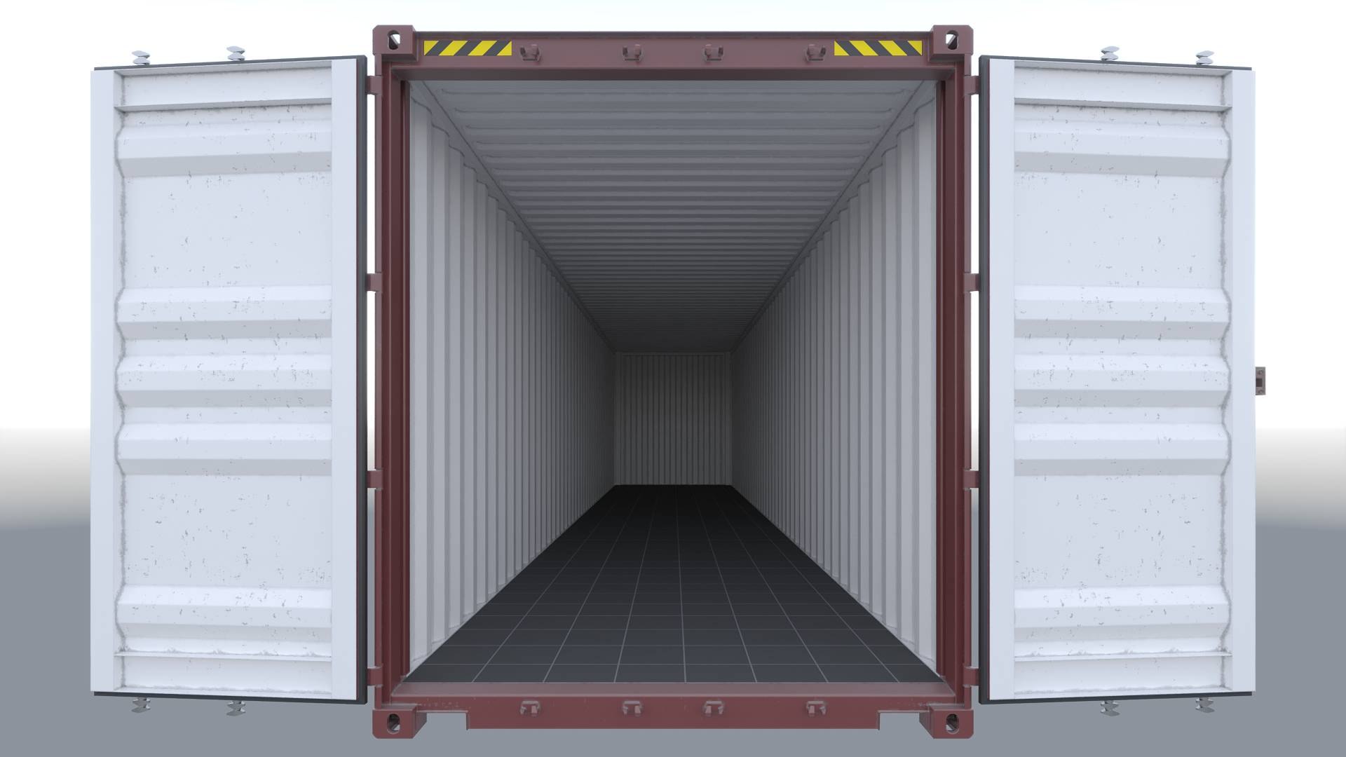 40 Ft Container With Interior And Rigged Doors 3D Model - TurboSquid ...