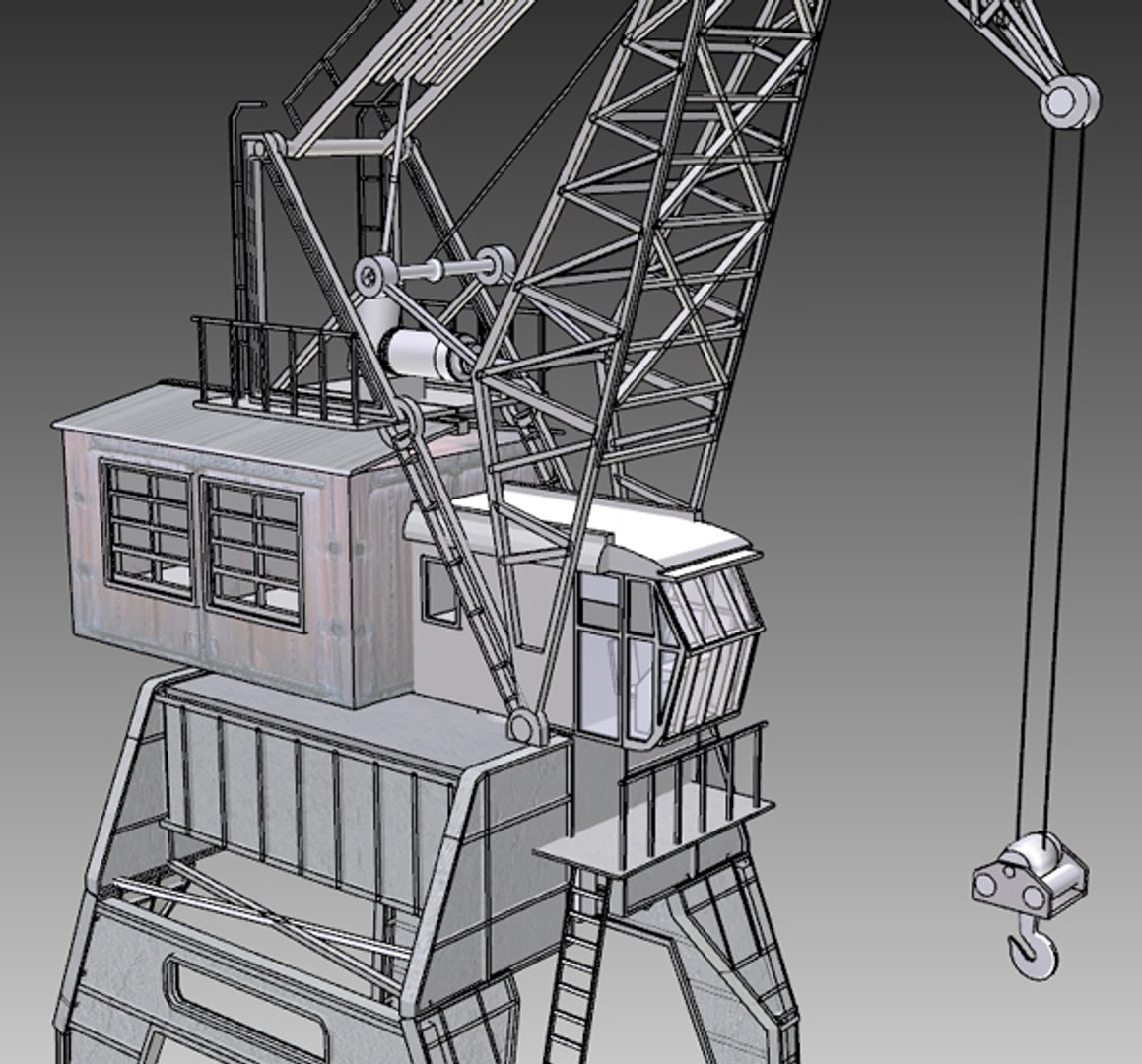 3d Crane Construction Model