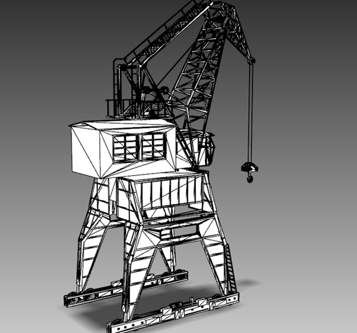 3d Crane Construction Model
