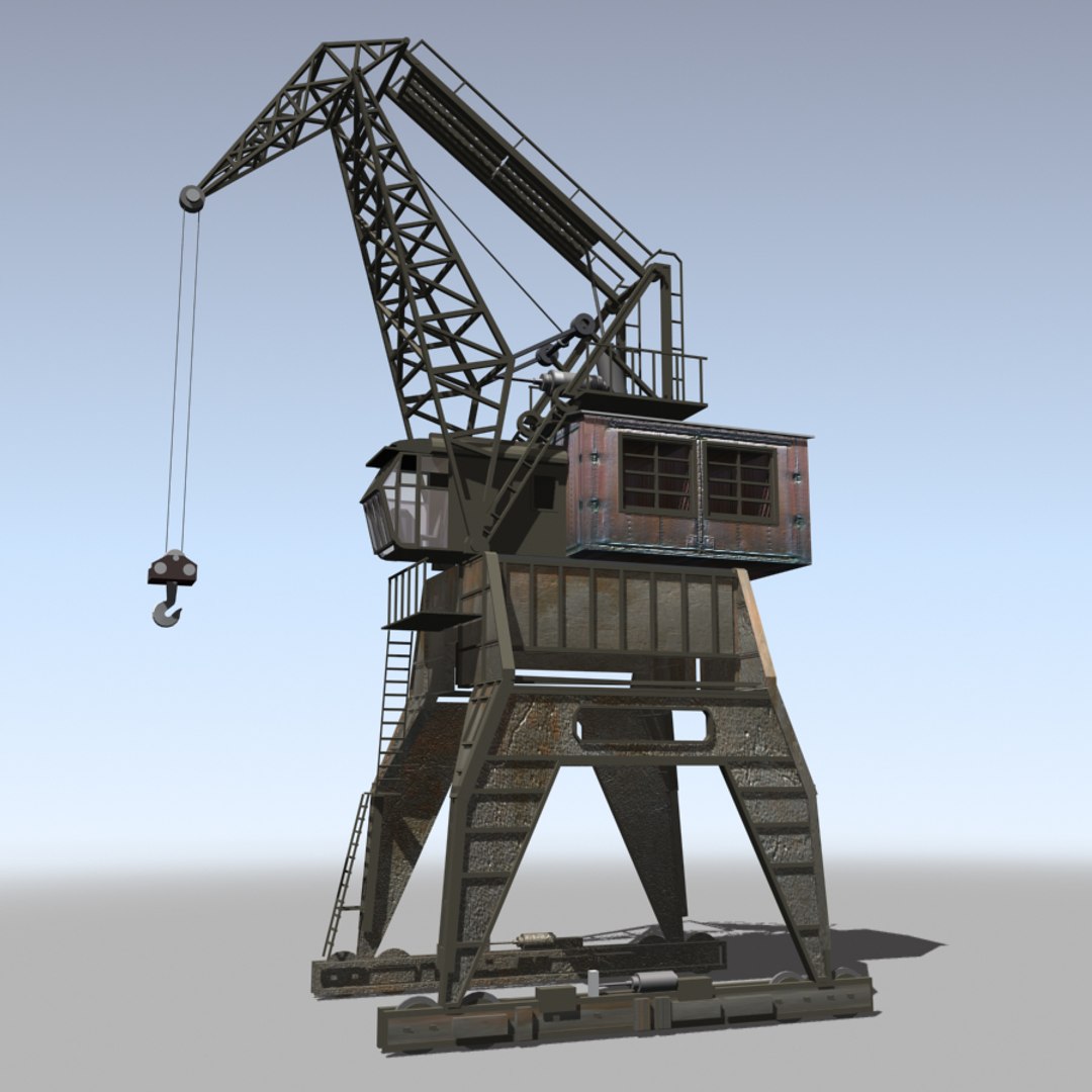3d Crane Construction Model