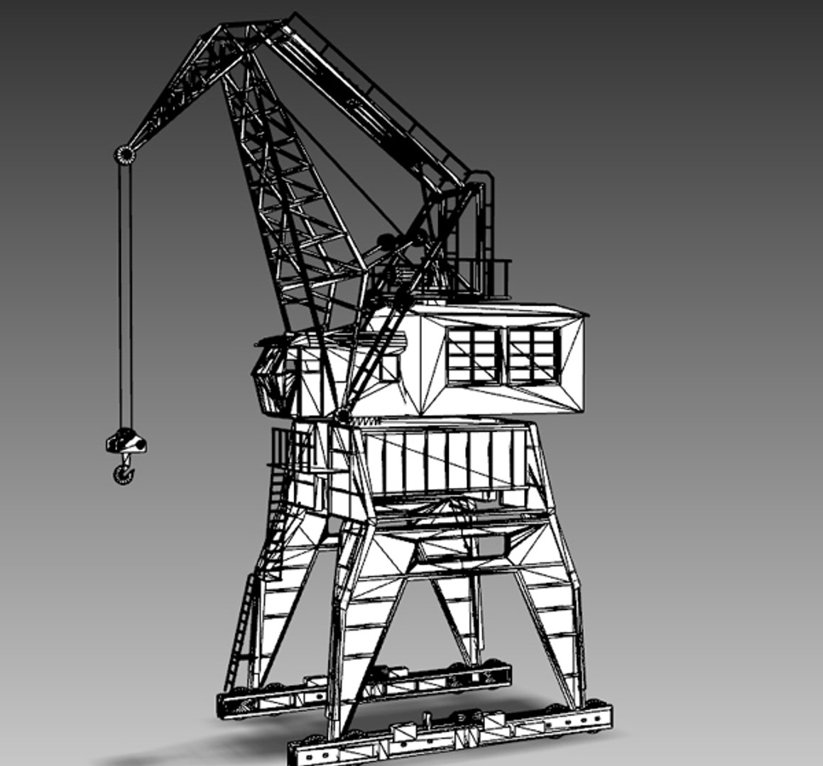 3d Crane Construction Model