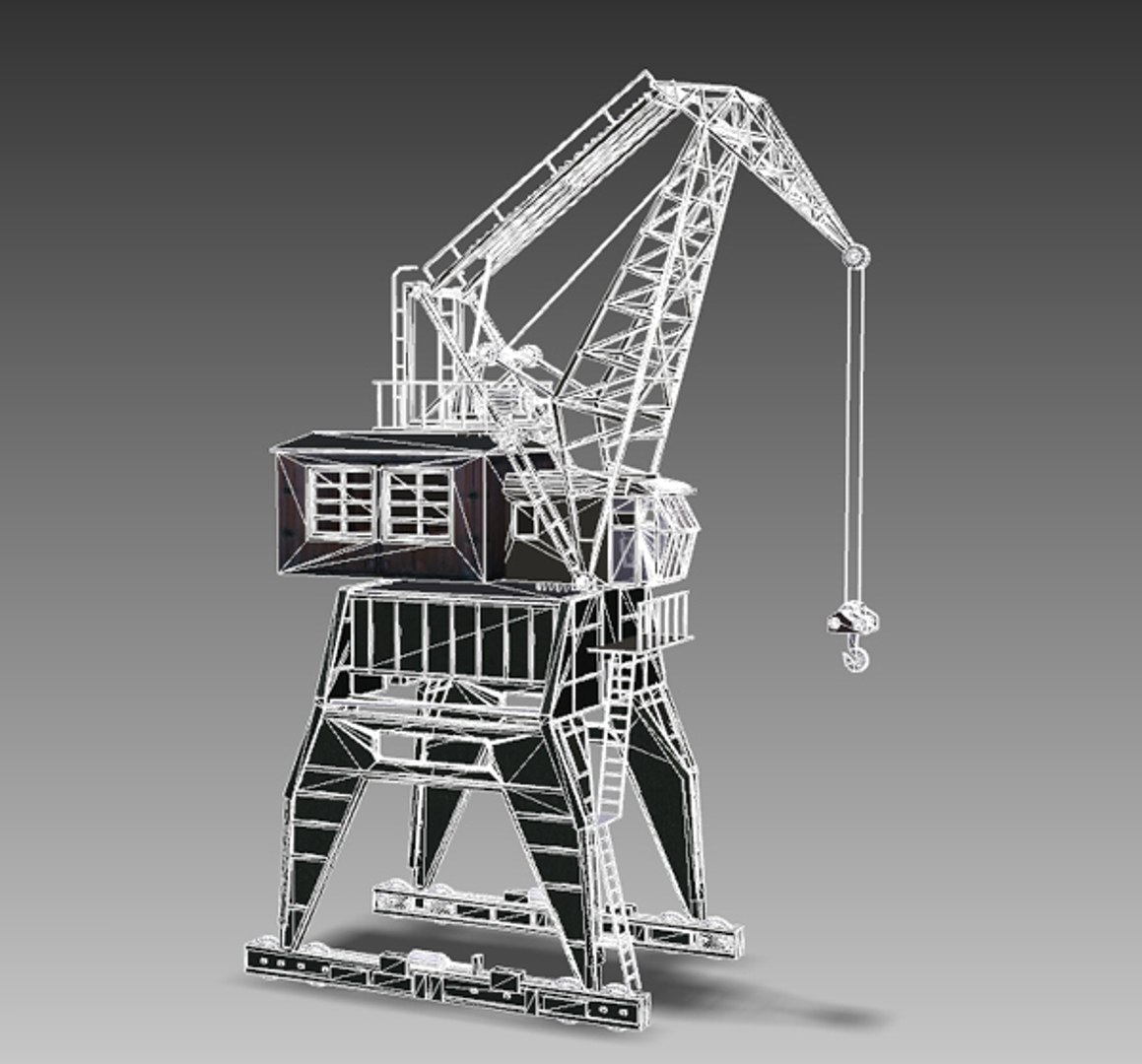 3d Crane Construction Model