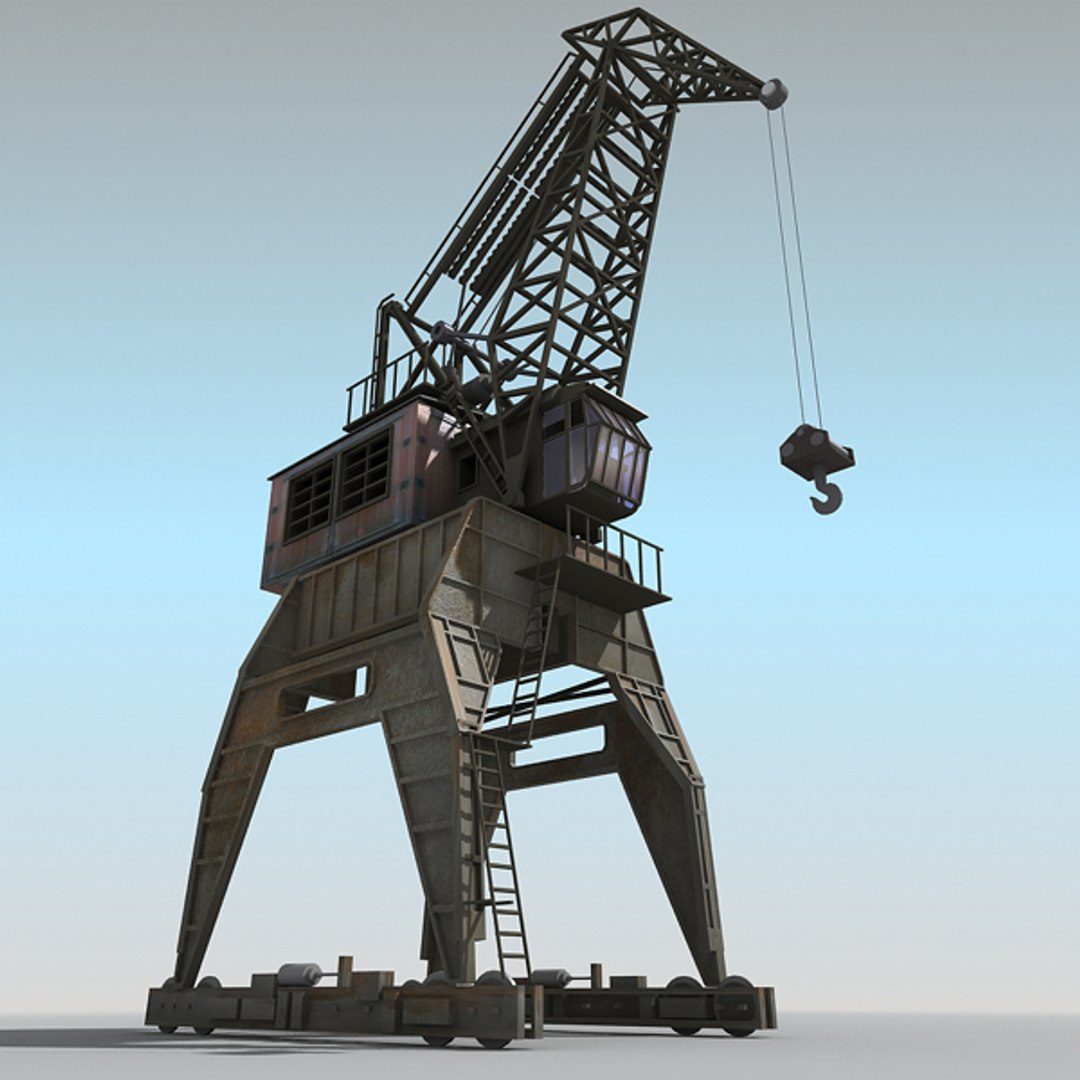3d Crane Construction Model