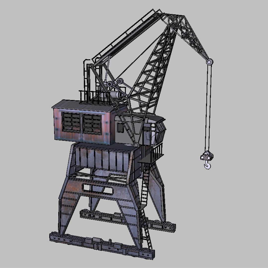 3d Crane Construction Model