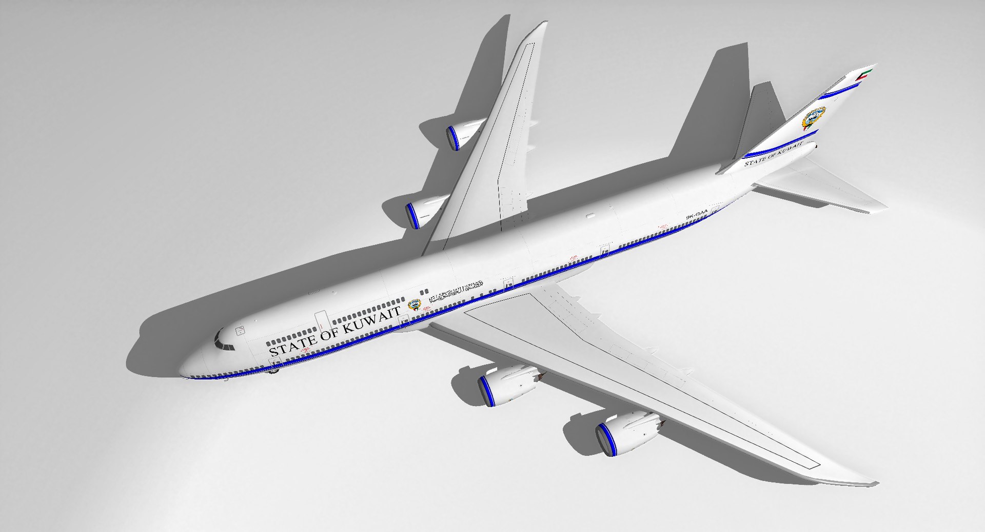 Boeing 747-8i State Of Kuwait 3D Model - TurboSquid 1861319