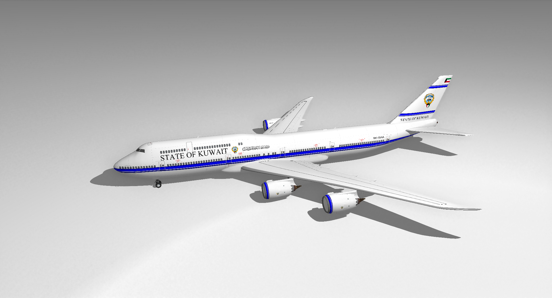 Boeing 747-8i State Of Kuwait 3D Model - TurboSquid 1861319