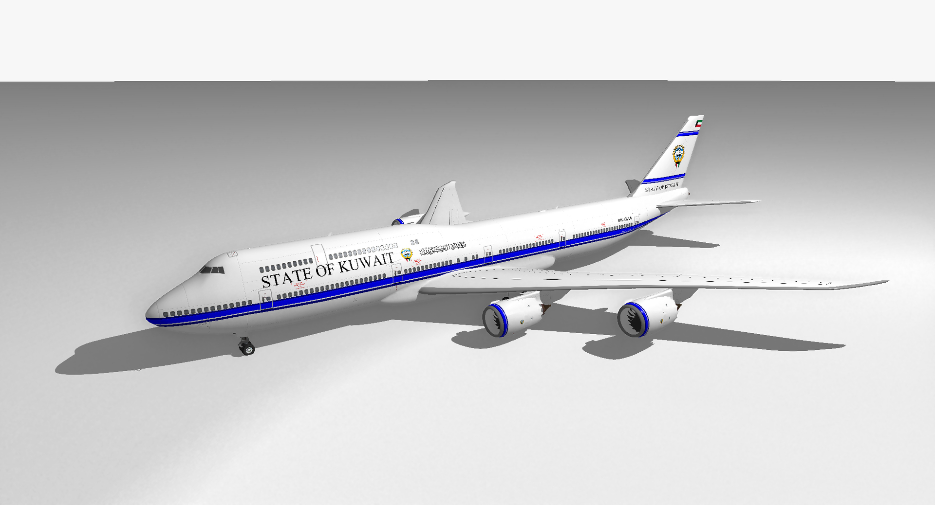 Boeing 747-8i State of Kuwait 3D model - TurboSquid 1861319