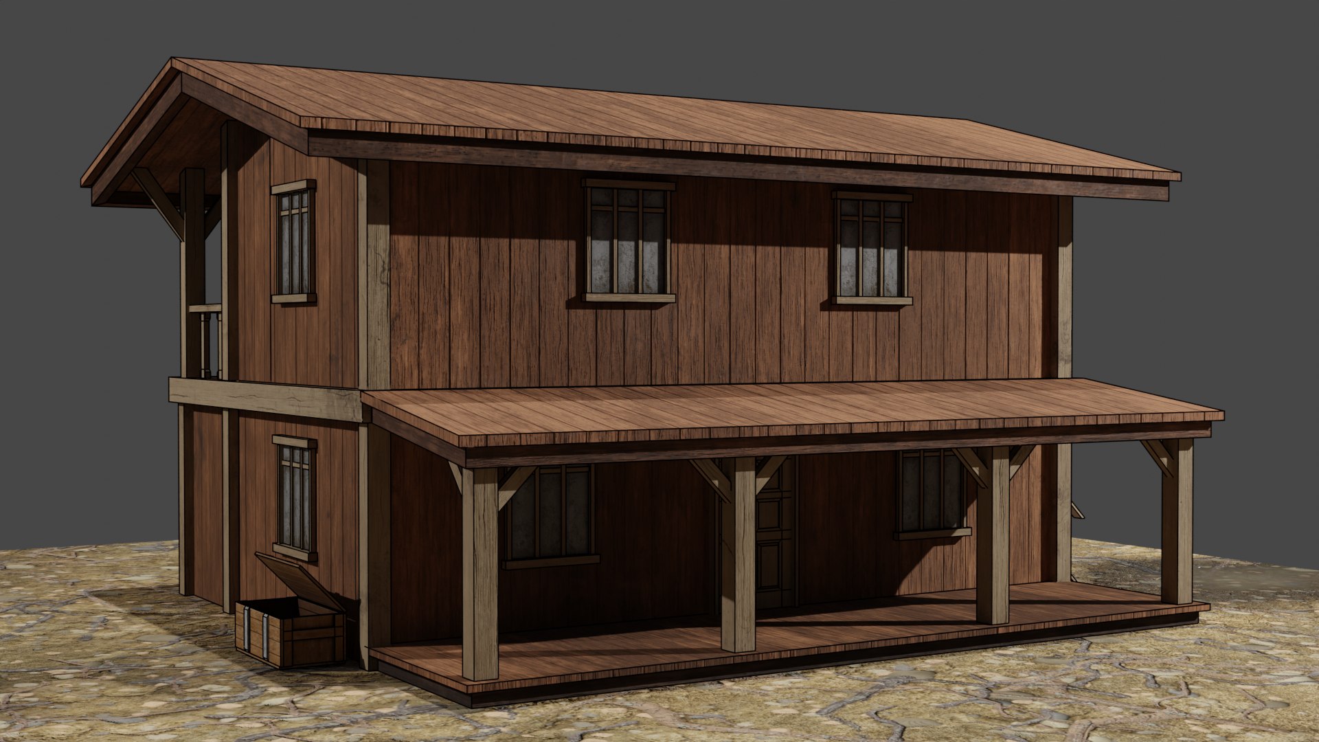 3D Wood House - TurboSquid 2007943
