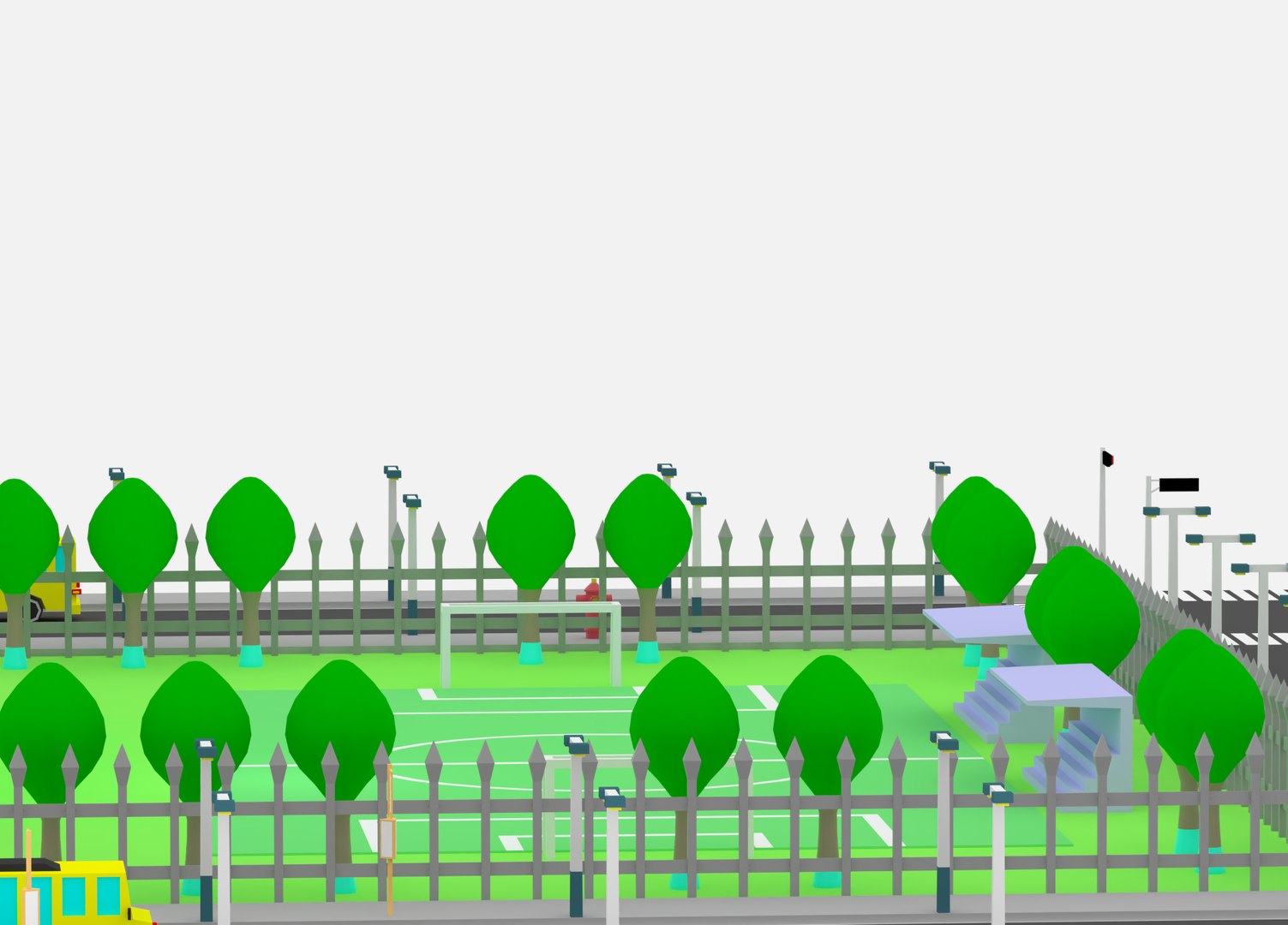 3D Cartoon School Model - TurboSquid 1470016