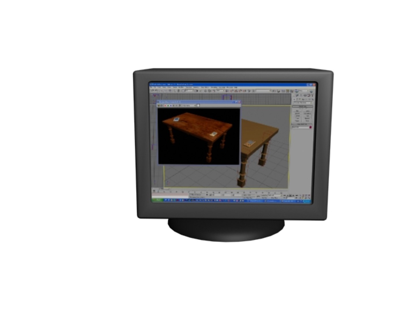 3d monitor model