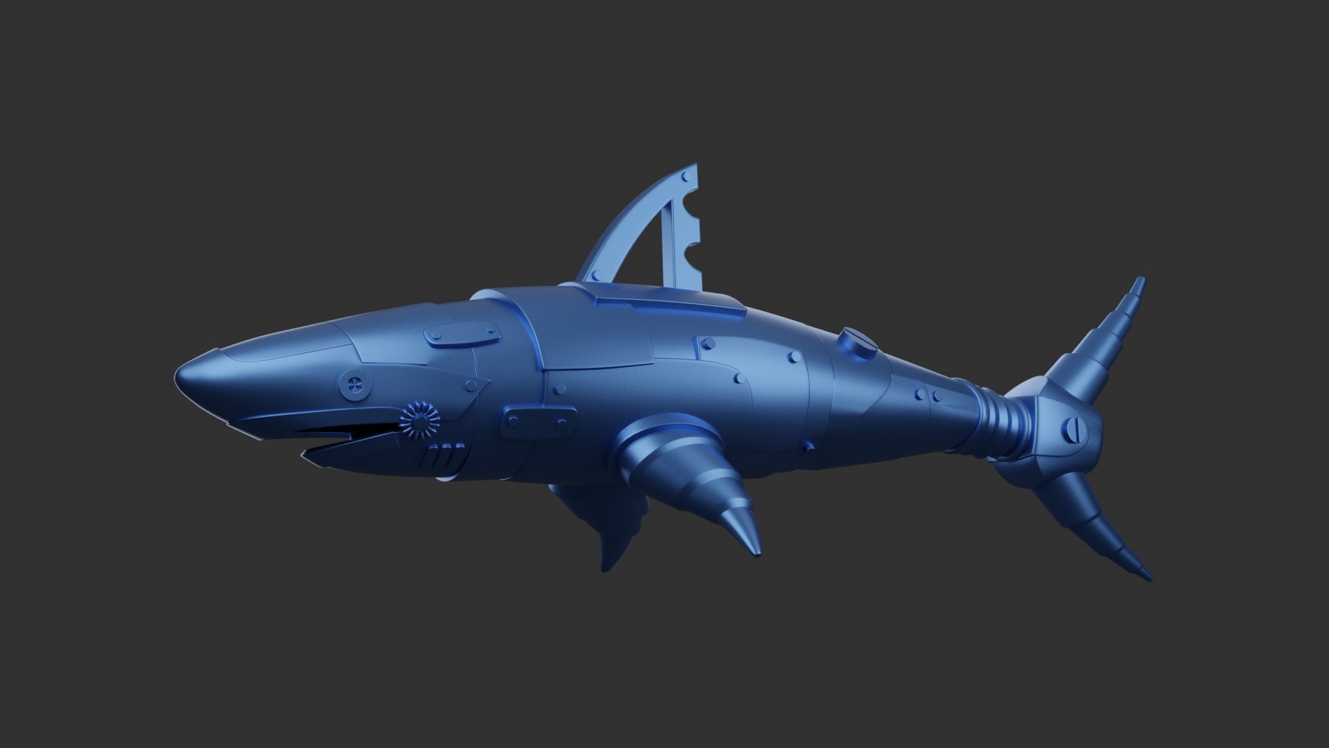 3D Spaceship In Fish Shape - TurboSquid 2047194