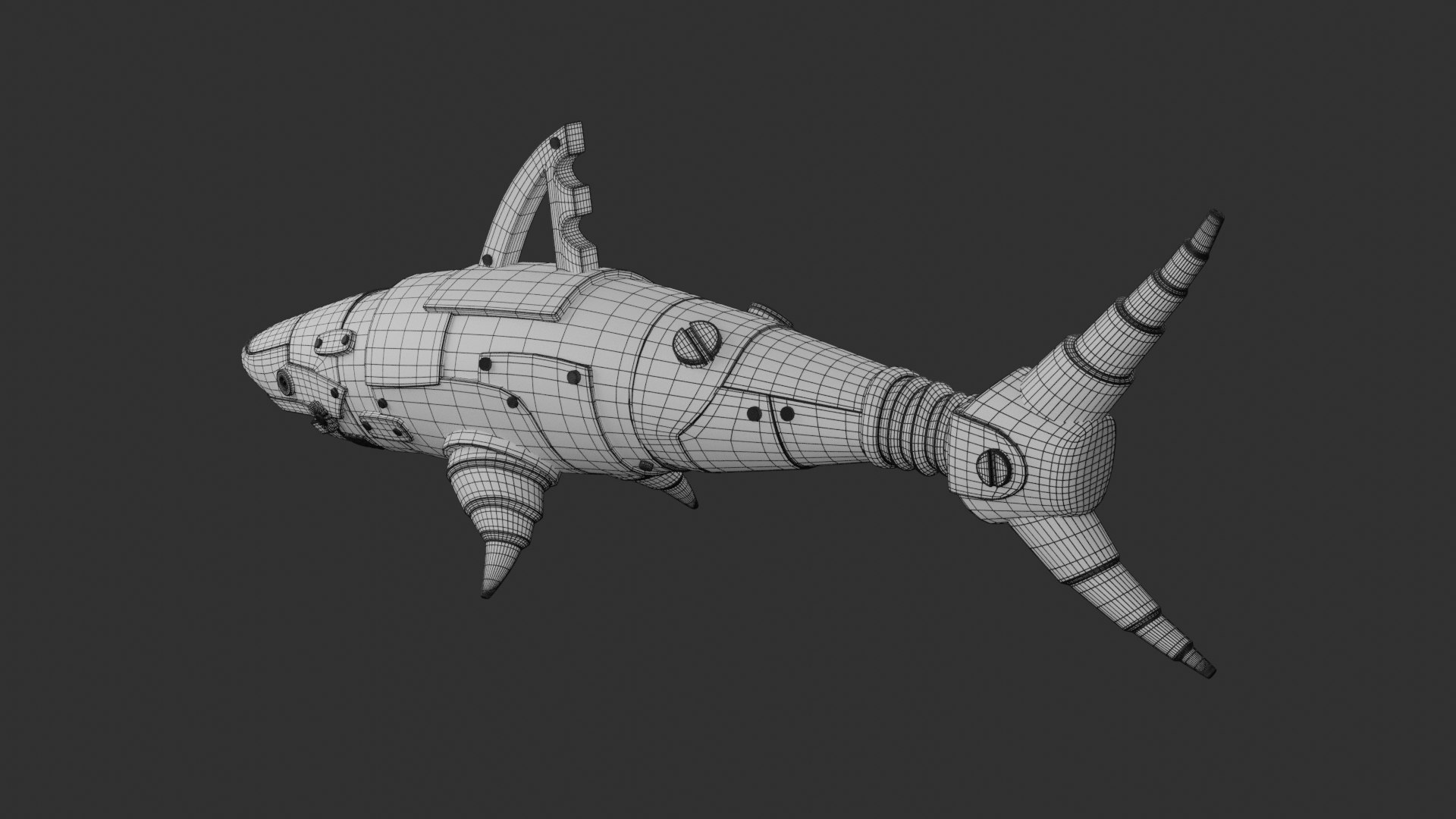 3D Spaceship In Fish Shape - TurboSquid 2047194