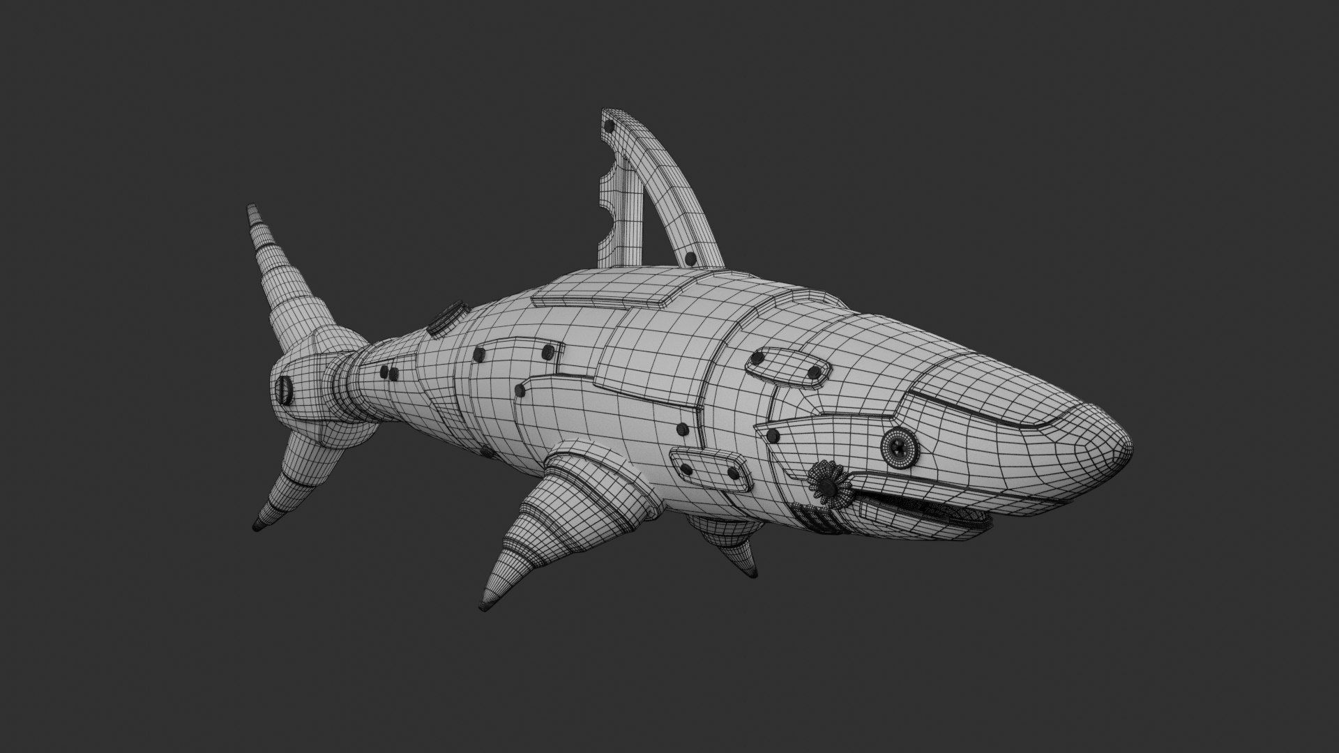 3D Spaceship In Fish Shape - TurboSquid 2047194