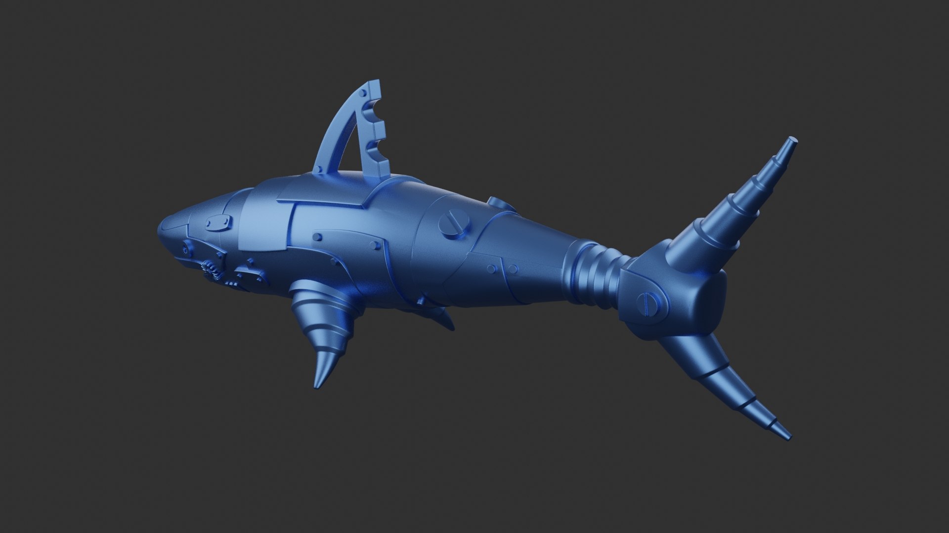 3D Spaceship In Fish Shape - TurboSquid 2047194