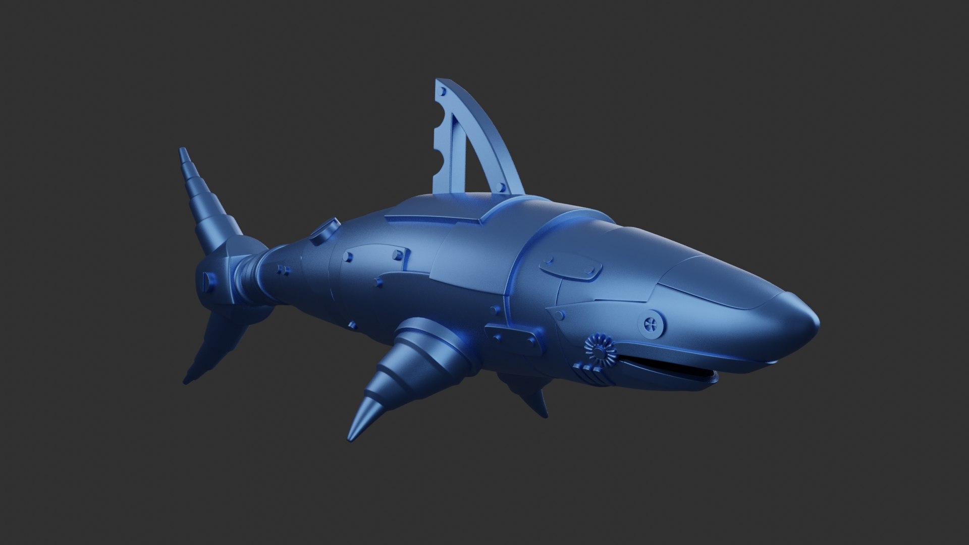3D Spaceship In Fish Shape - TurboSquid 2047194