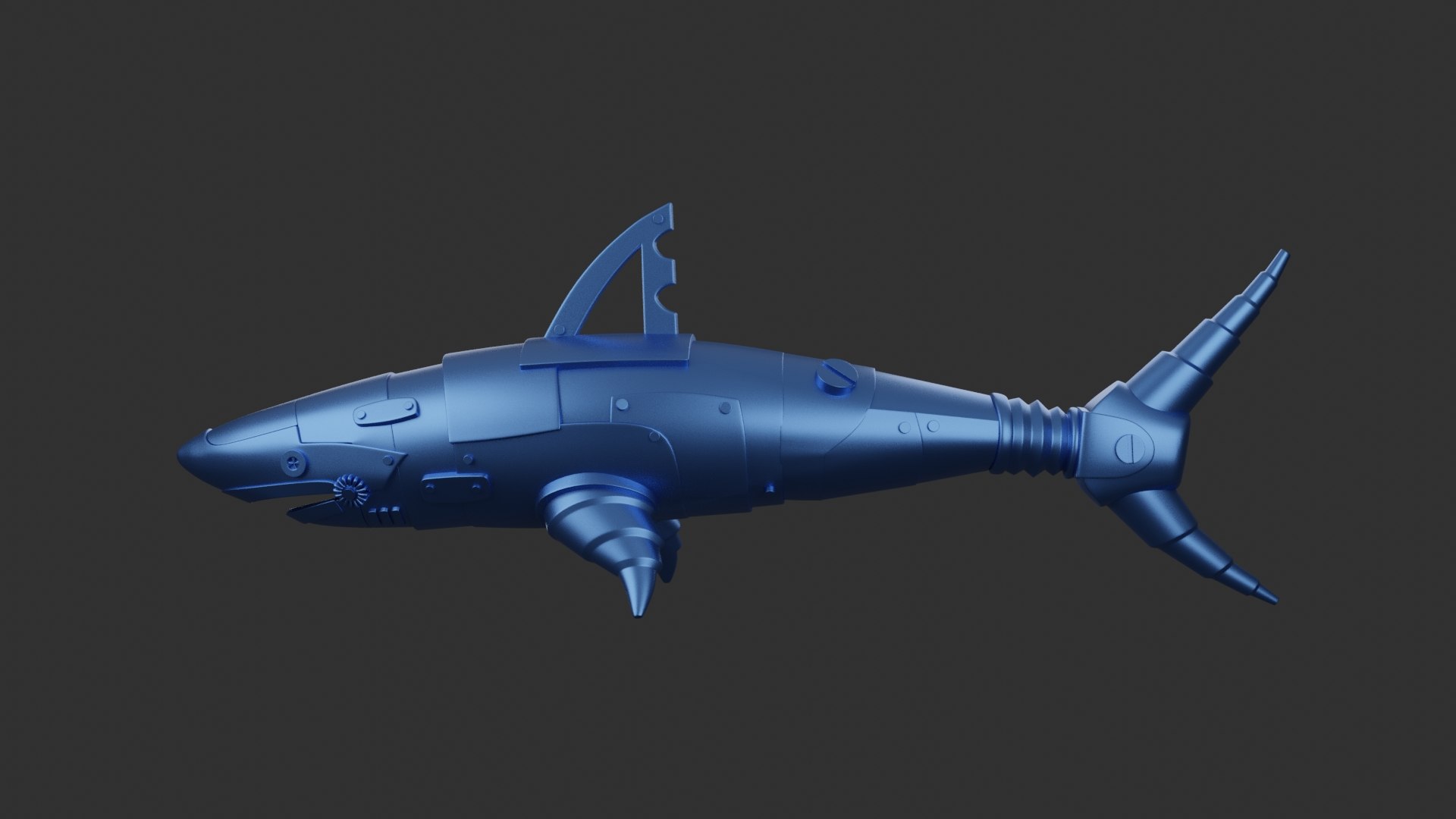 3D Spaceship In Fish Shape - TurboSquid 2047194