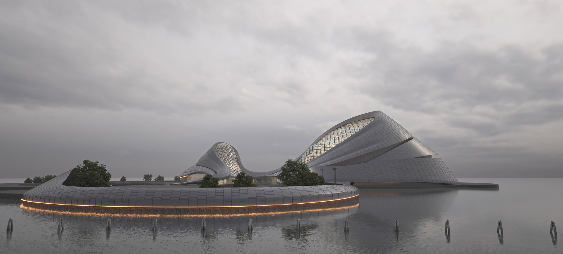 3D Seaside Observation Deck - TurboSquid 2283688