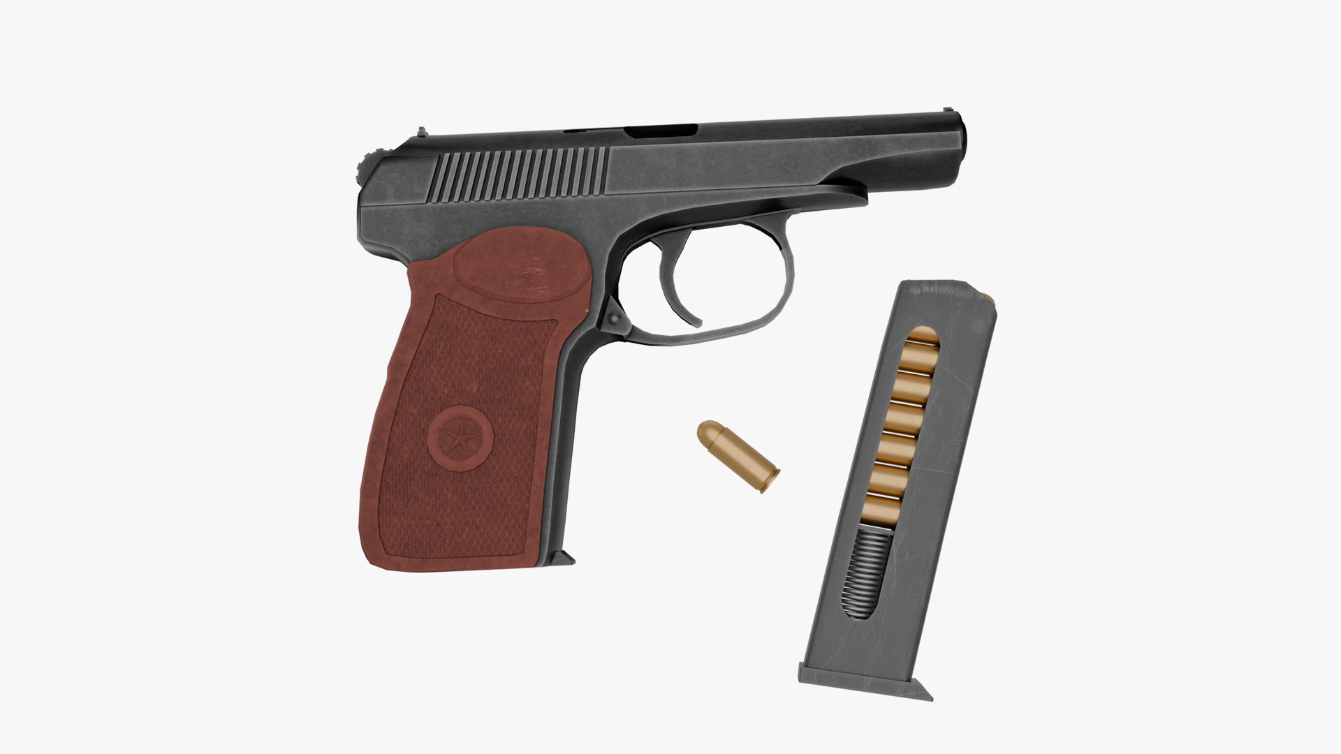 3D Model Pistol PM - TurboSquid 2199243