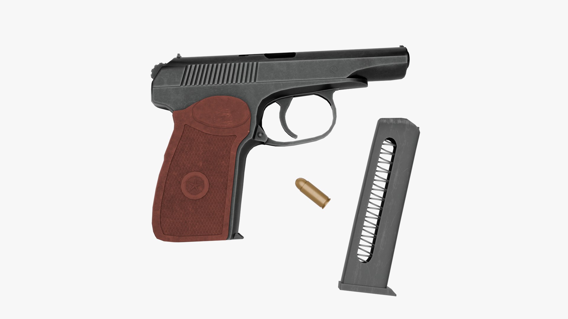 3D Model Pistol PM - TurboSquid 2199243