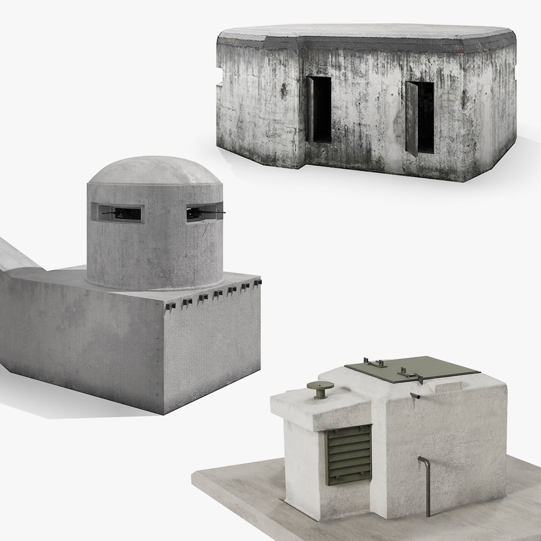 Concrete Bunkers Collection 3D Model - TurboSquid 2428193