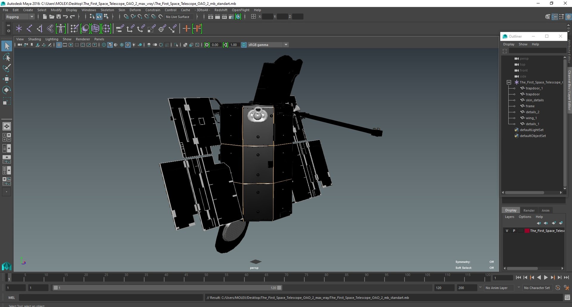 3D The First Space Telescope OAO 2 Model - TurboSquid 2106188