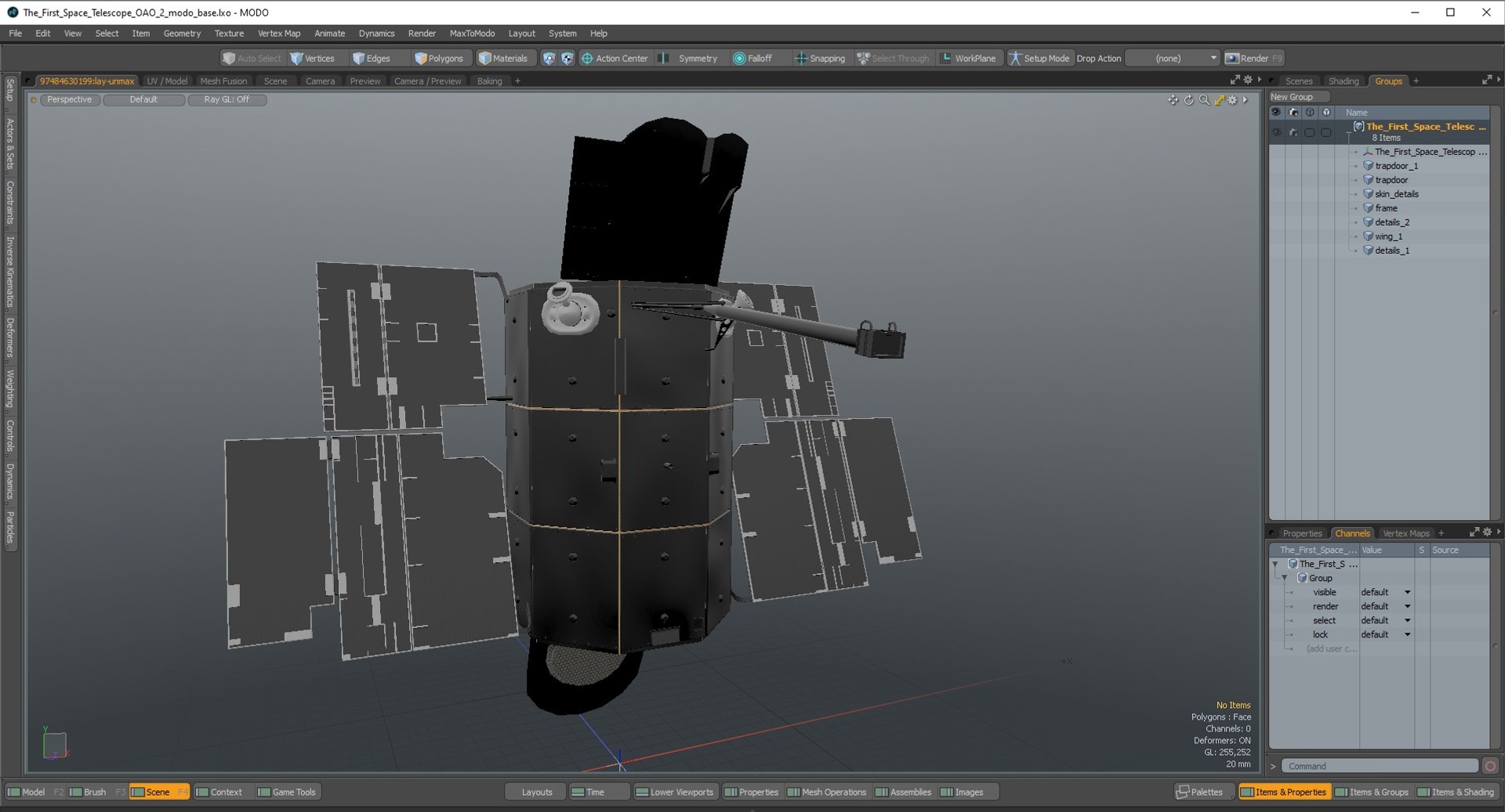 3D The First Space Telescope OAO 2 Model - TurboSquid 2106188