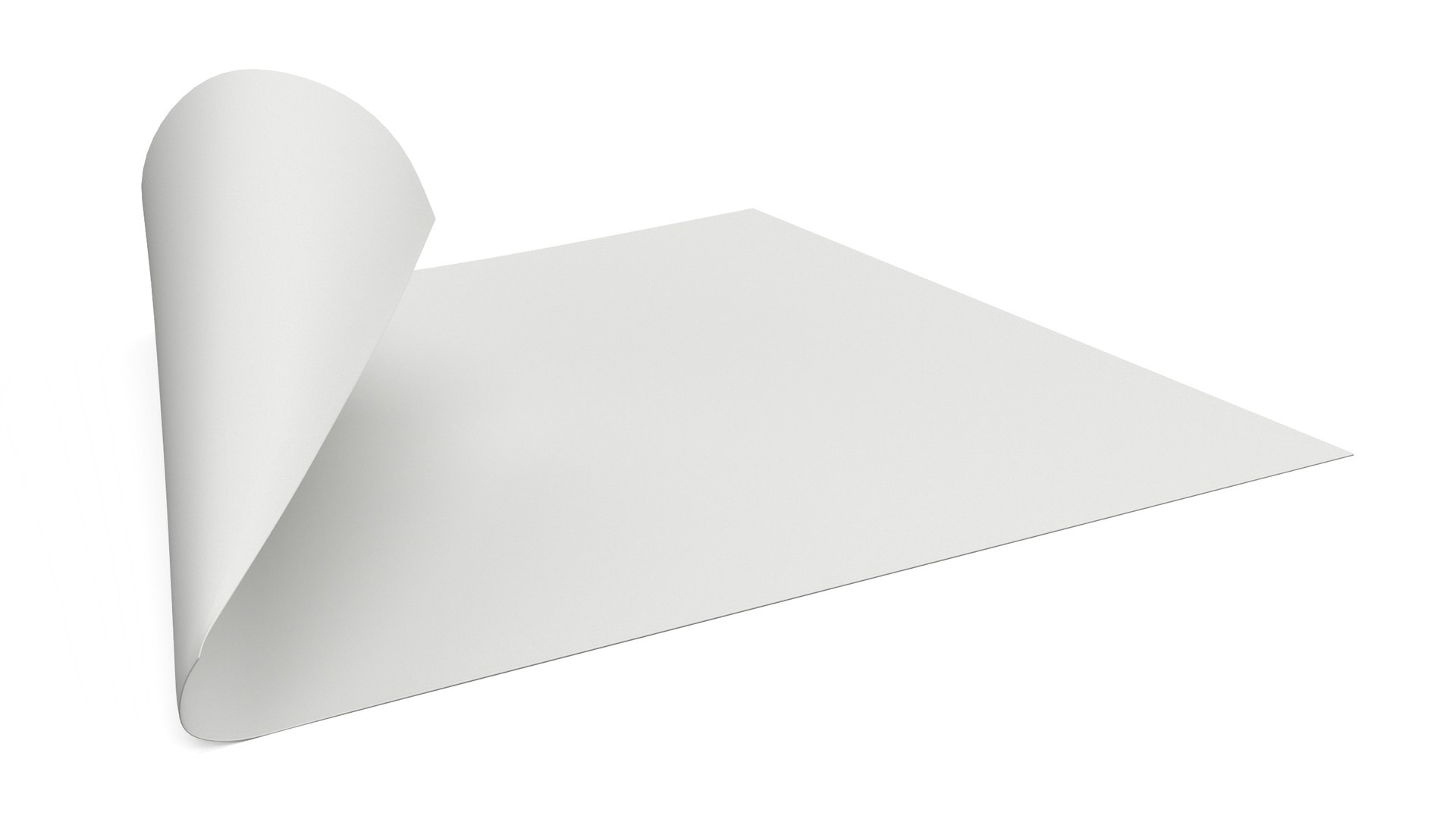 3D Curled Paper Sheet Model - TurboSquid 1993733