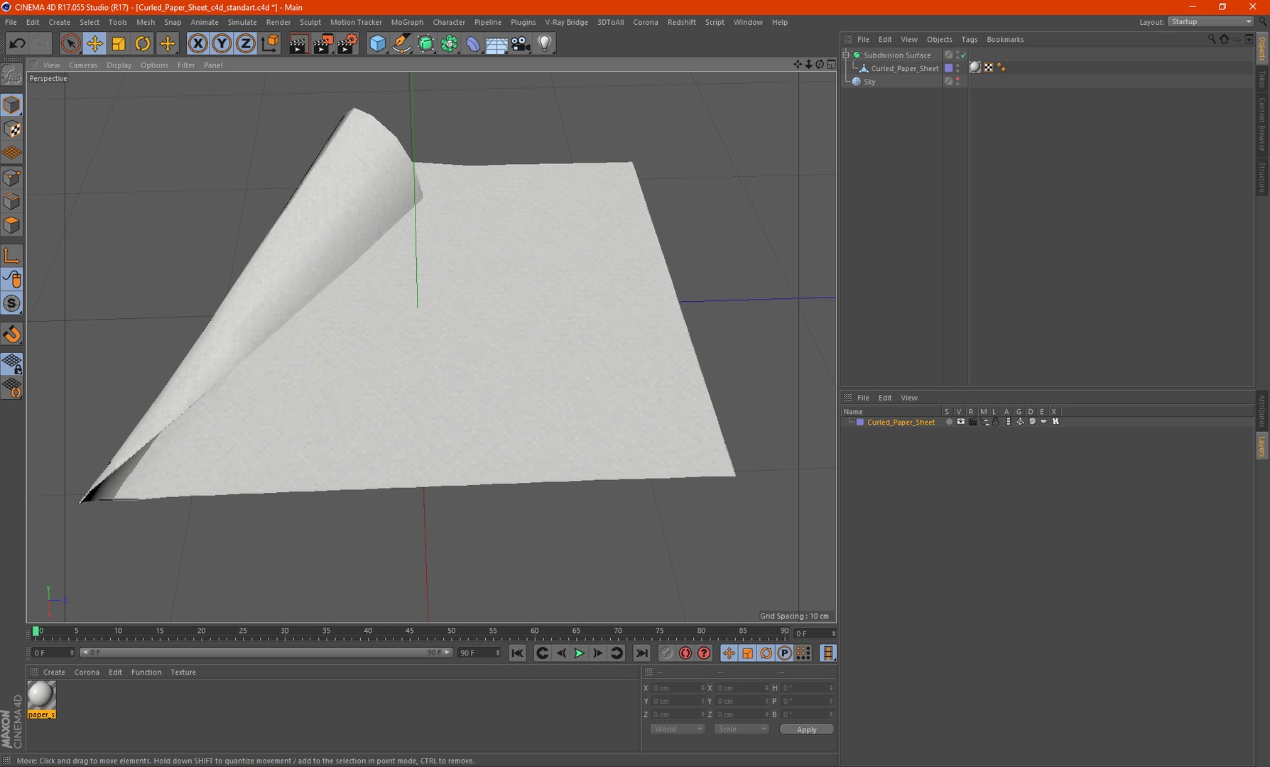 3D Curled Paper Sheet model - TurboSquid 1993733