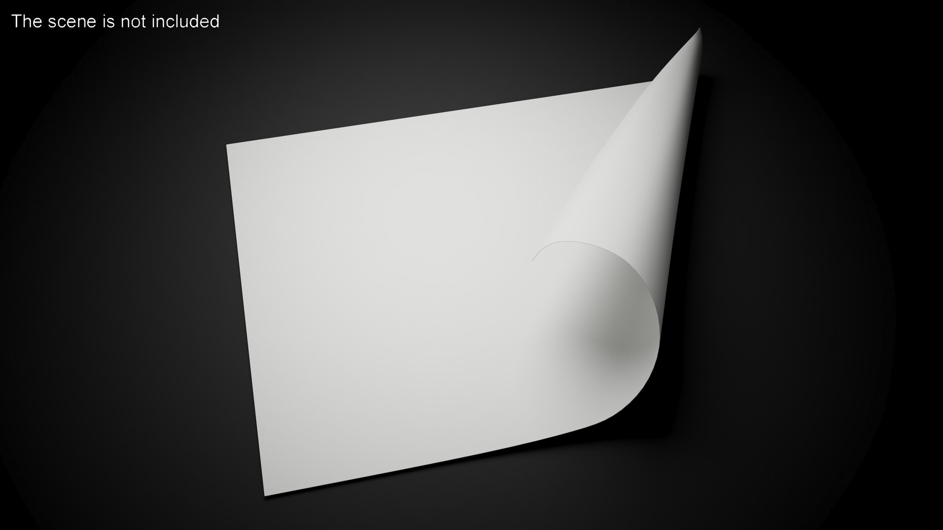 3D Curled Paper Sheet Model - TurboSquid 1993733